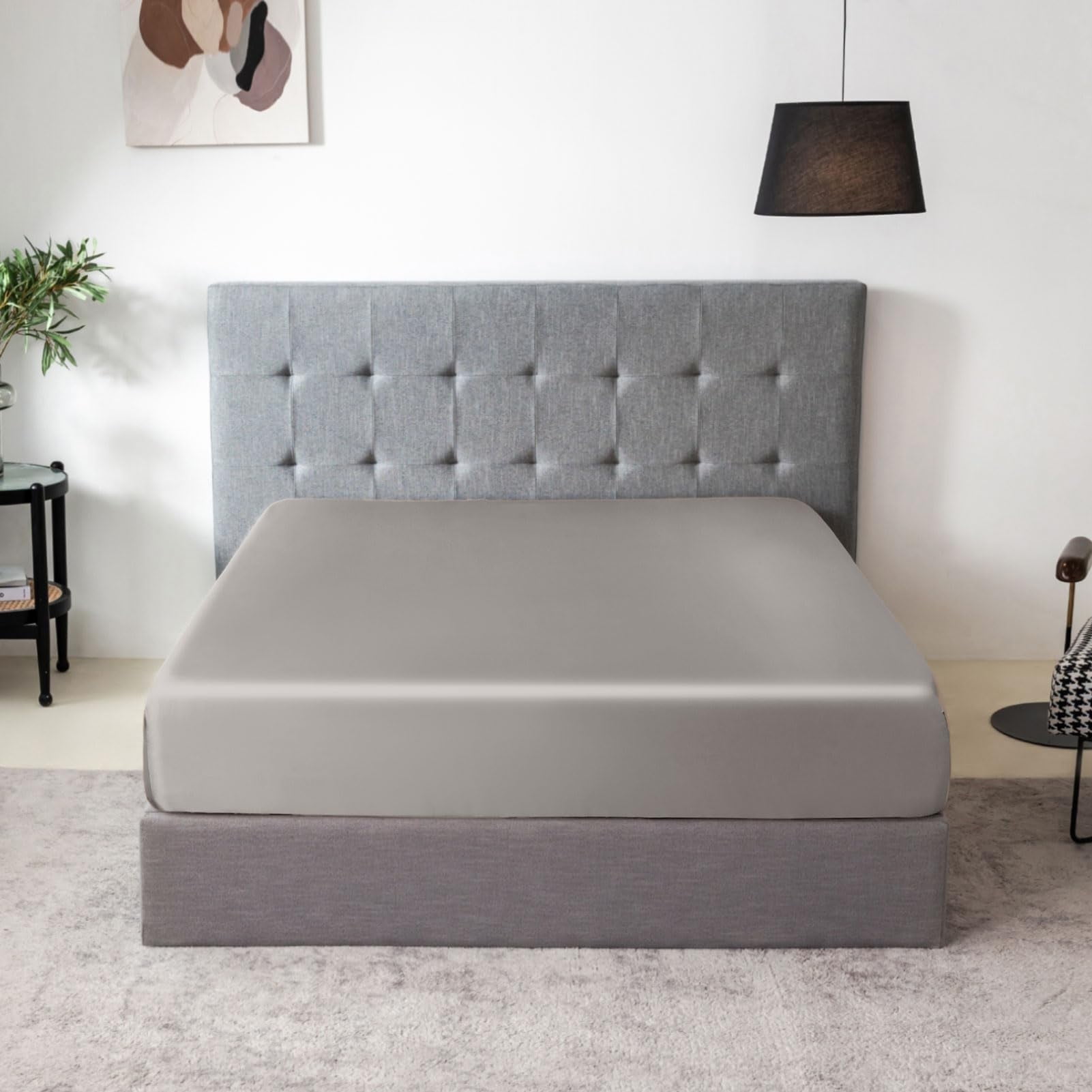 THXSILK Silk Fitted Sheet, 100% Pure 19 Momme Mulberry Silk, Only ...