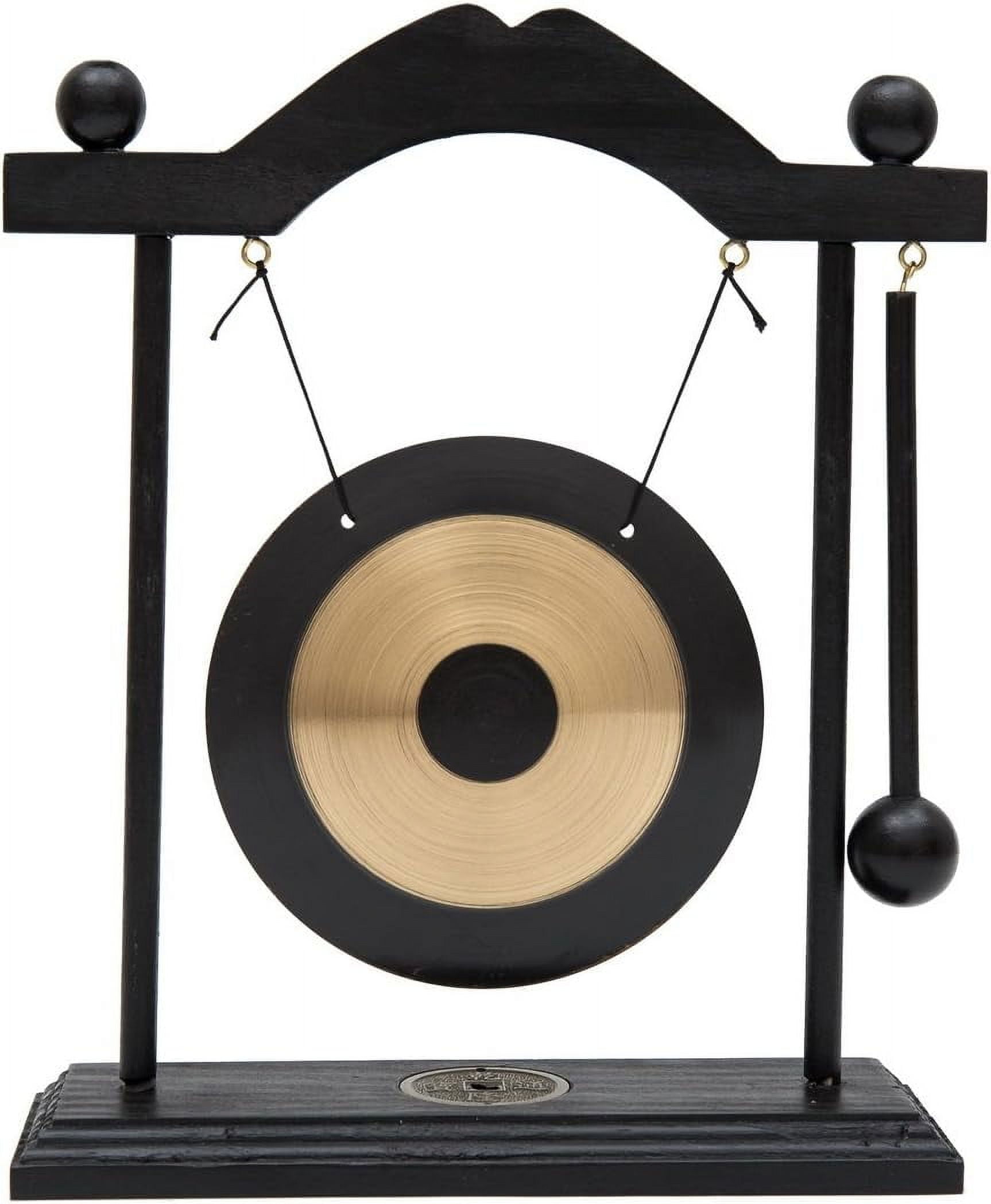 THY COLLECTIBLES Zen Art Brass Feng Shui Desktop Gong With Rammer Tai ...