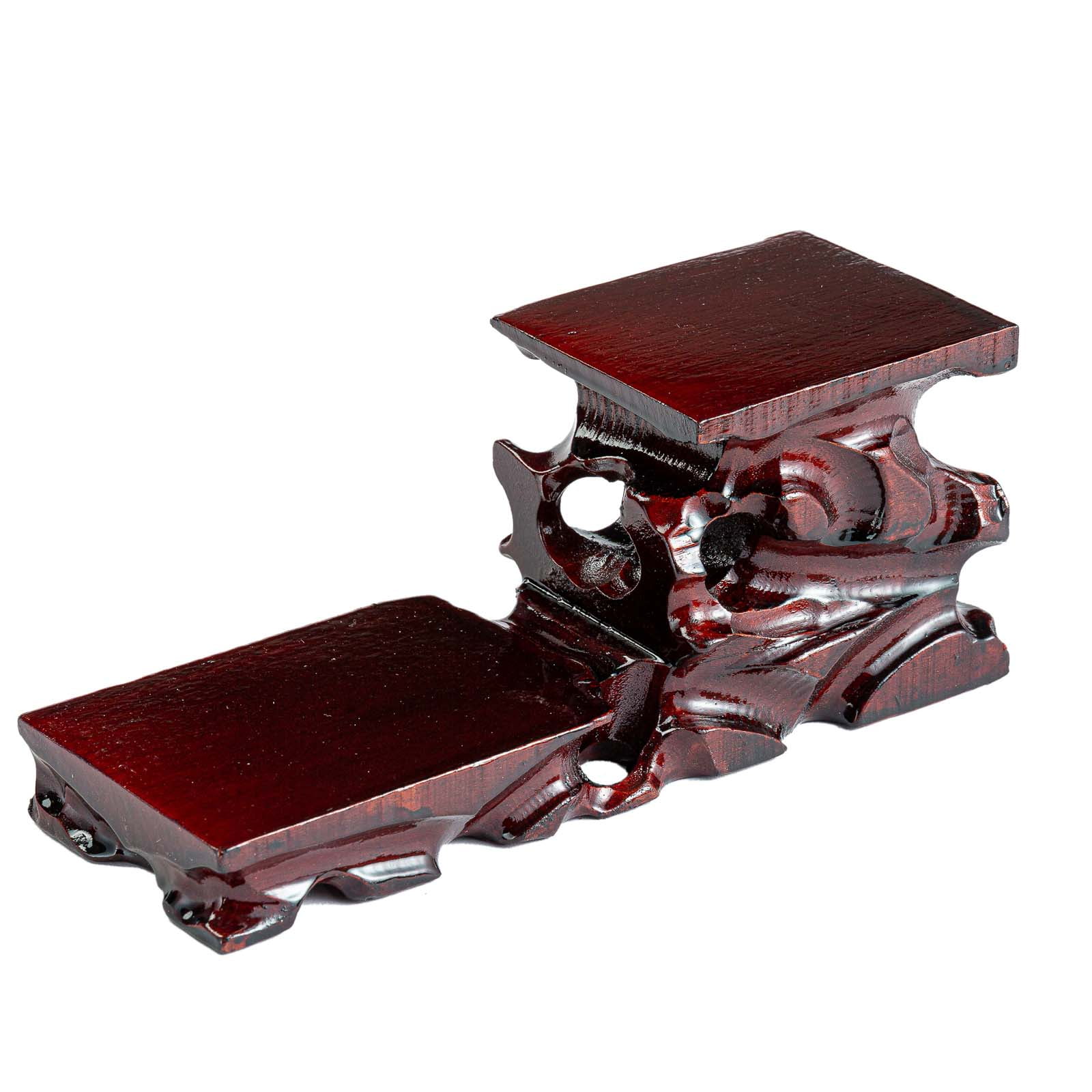 THY Collectibles Oriental Rosewood 2-Plant Stand, Small Plant Stand for ...