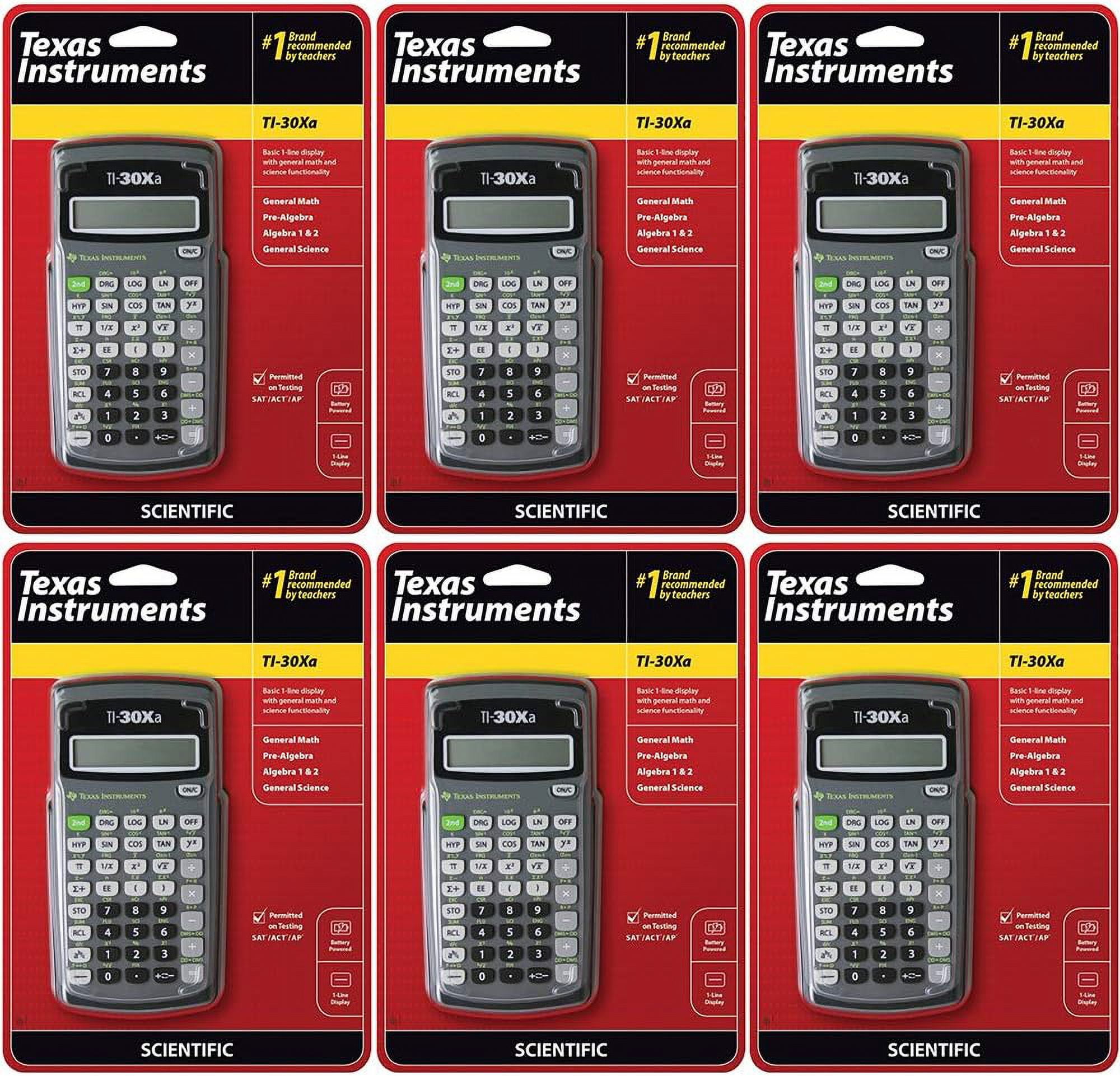 TI-30Xa Scientific Calculator, 10-Digit LCD, Total 6 EA, Sold as 1 ...