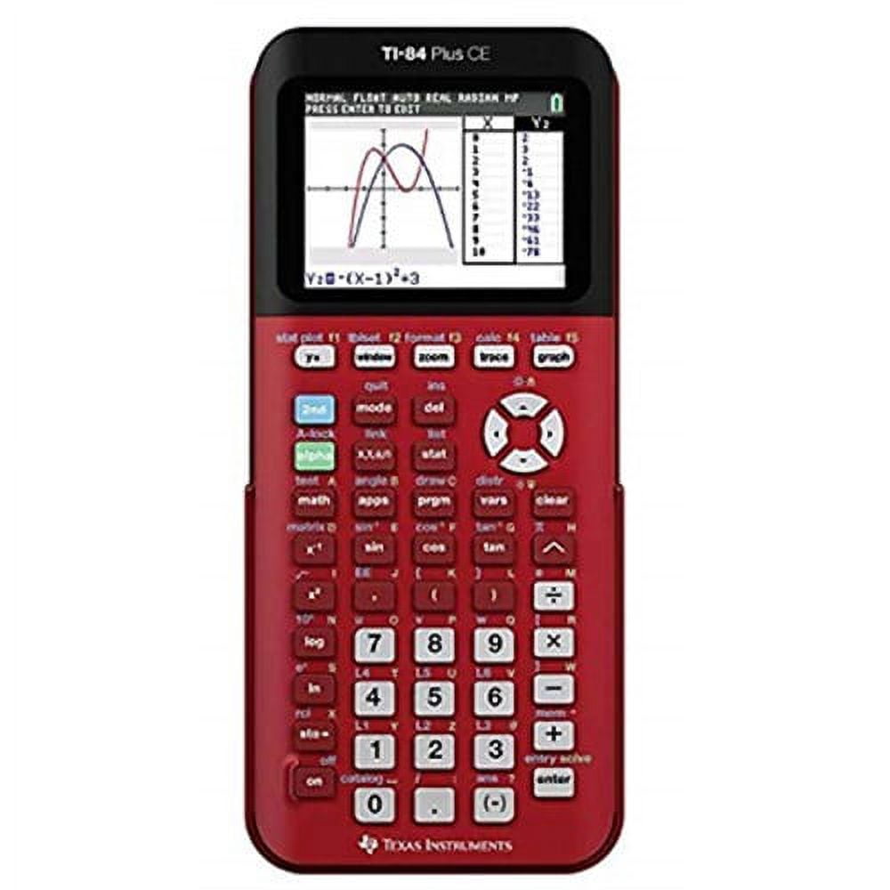 TI-84 Plus CE Color Graphing Calculator, Red - Walmart.com