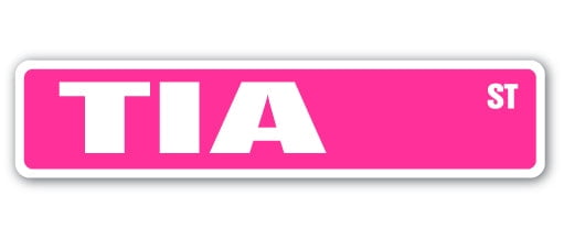 TIA Street Sign Childrens Name Room Sign | Indoor/Outdoor | 30" Wide ...