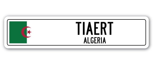 TIAERT ALGERIA Street Sign Algerian flag city country road wall gift ...