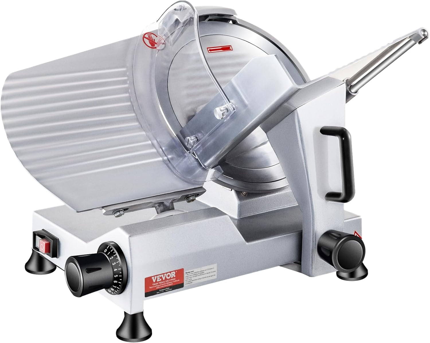 TIANAI Meat Slicer, 200W Electric Deli Slicer, with Two 7.5" Stainless Steel Removable Blade, 0 ...