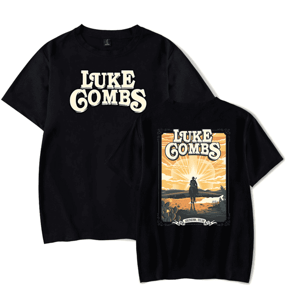 TIANCHU Luke Combs Merch T-Shirt Poster Printed Crewneck Top T Shirts ...
