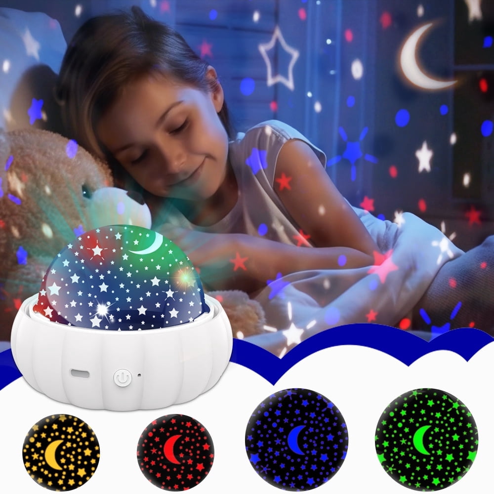 TIANLAIMEI Star Projector Lamp Night Light for Kids Room, 360° Rotating ...
