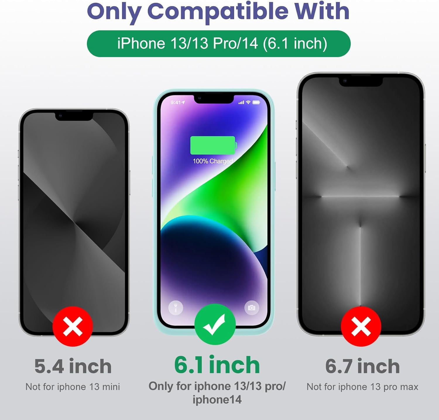 TIANMZC-Battery Case for iPhone 13/13Pro/14 (6.1 Inch),Real 7500mAh Battery Charging Case ...