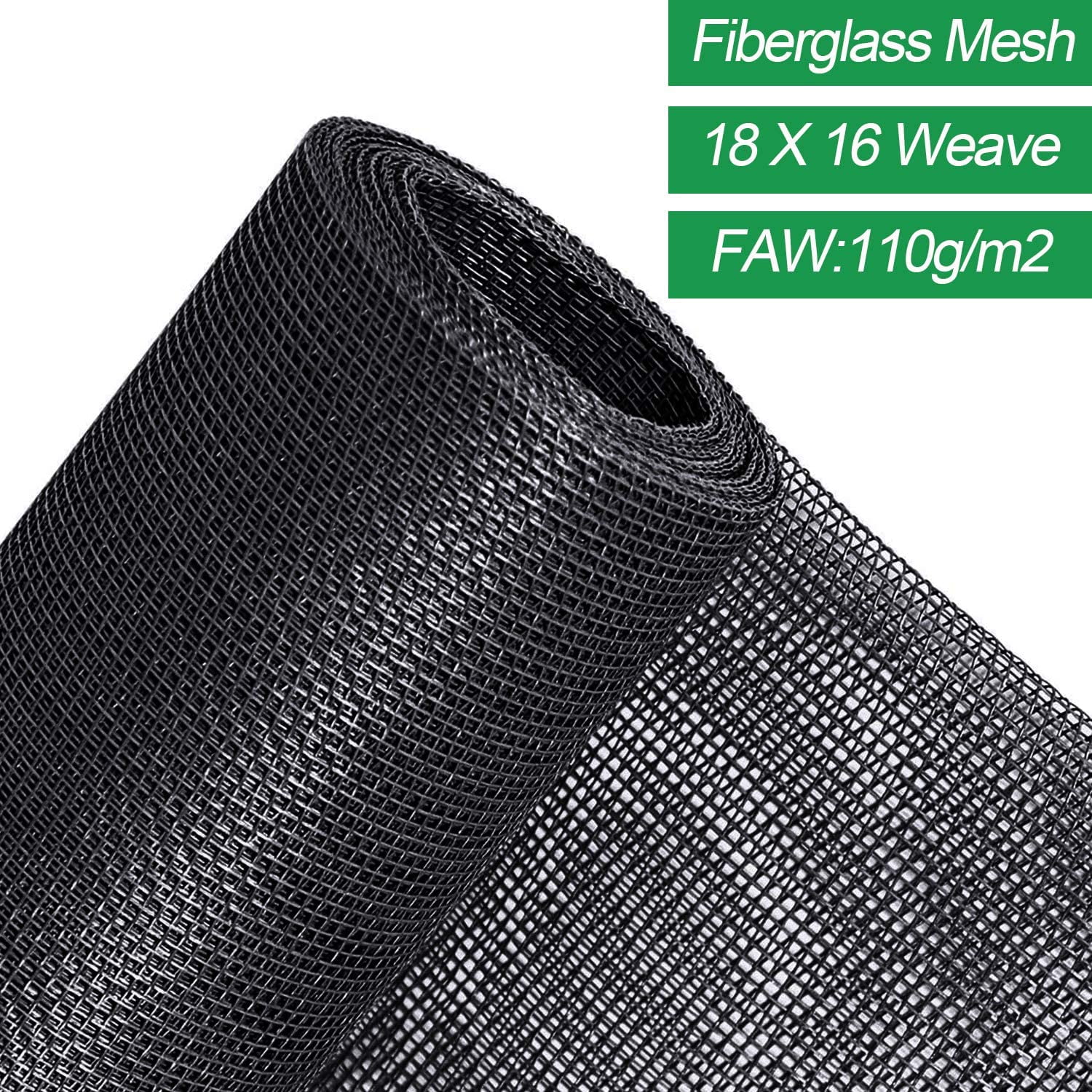 TIANMZC-Fiberglass Window Screen Roll 48in x 100ft DIY Custom Screens ...