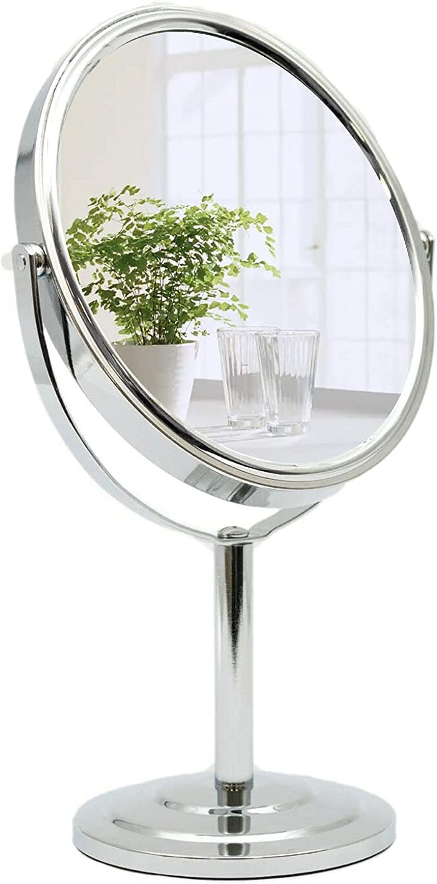 TIANMZC-Tabletop Makeup Mirror, Two Sided 1X & 3X Magnifying Mirror ...