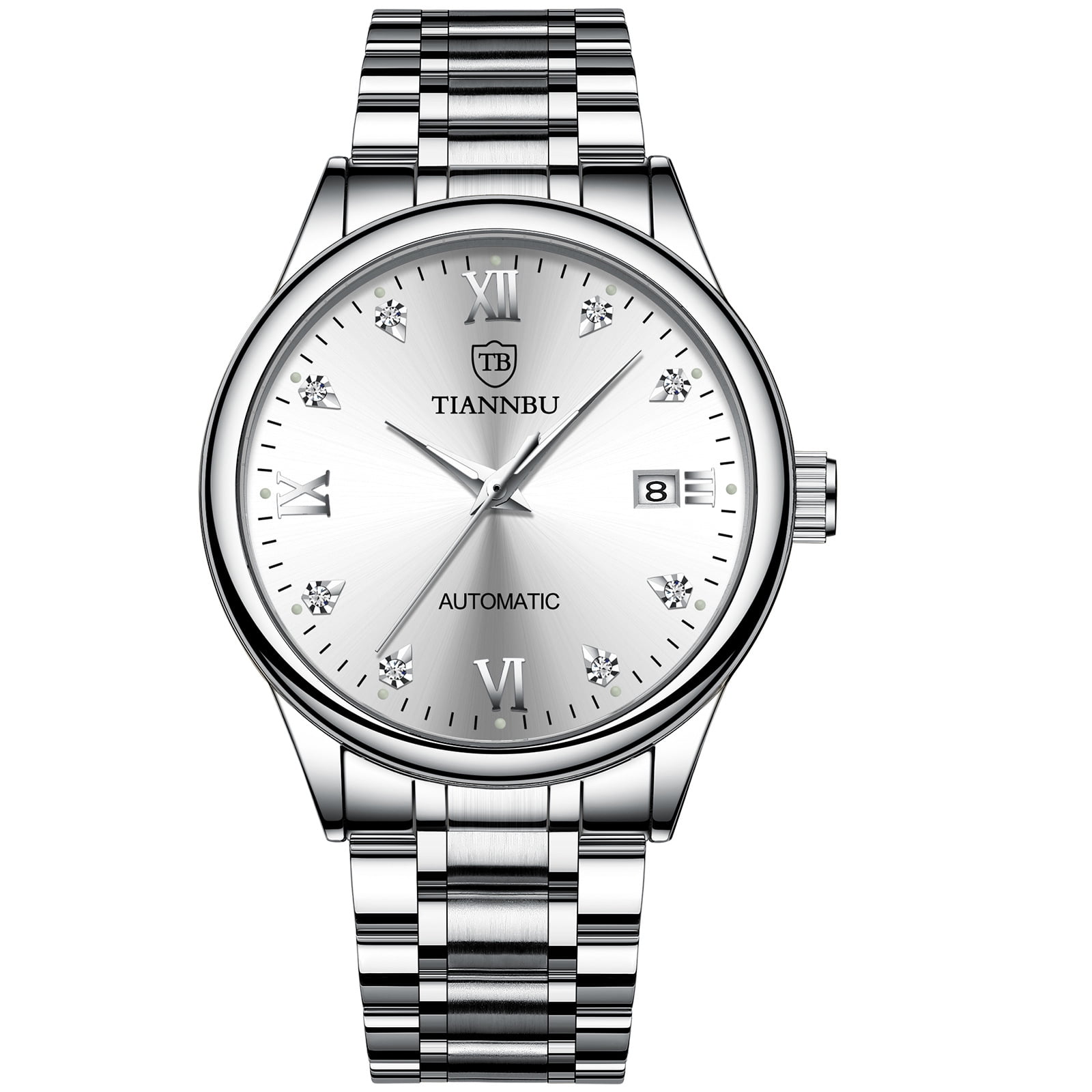 TIANNBU Classic Men's Watch with Date, Stainless Steel Men's Watch ...
