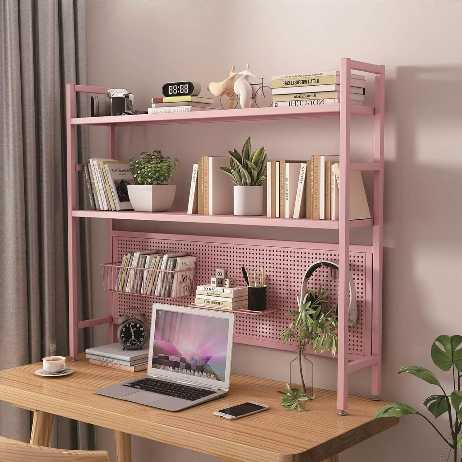 TIANTAI 2 Tier Desktop Bookshelf/Bookcase - Bookcase For Computer ...