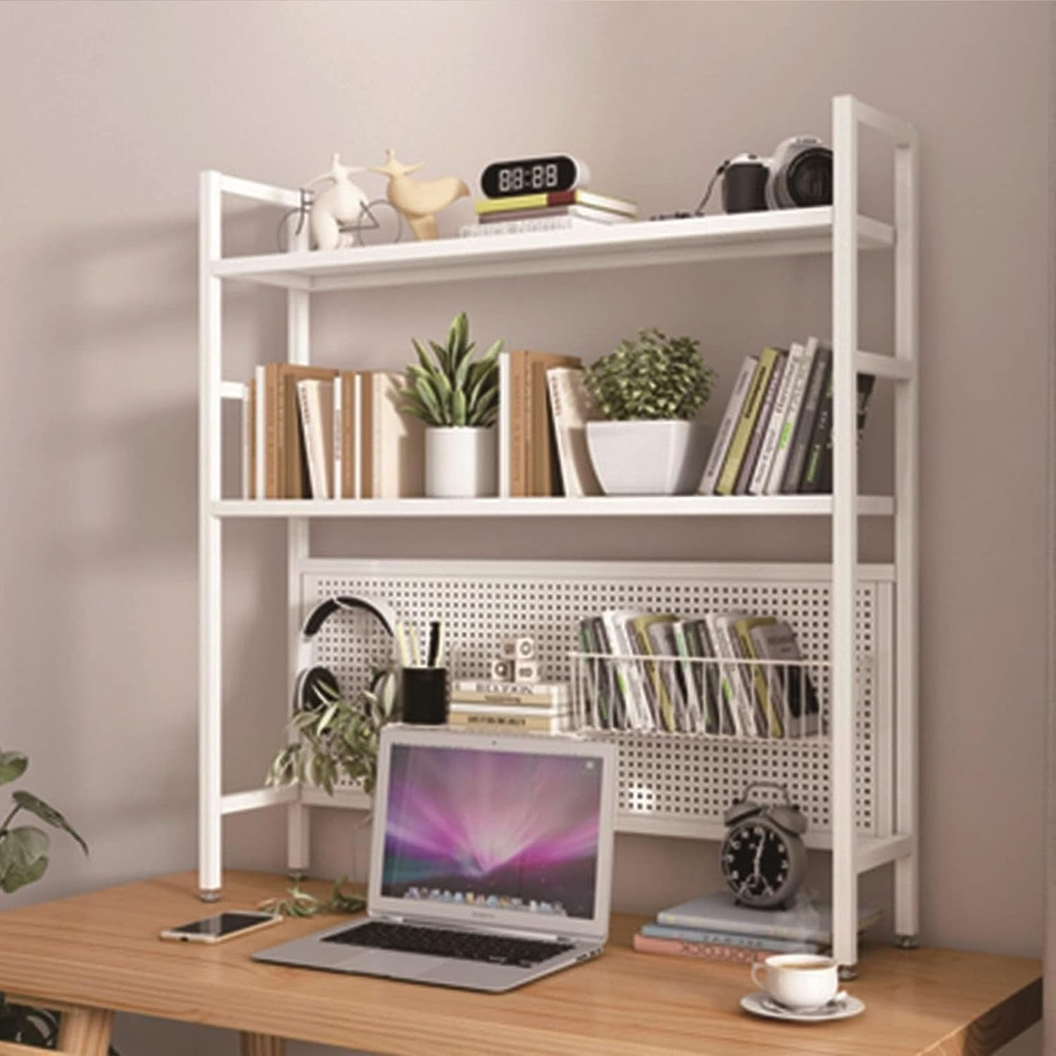 TIANTAI 2 Tier Desktop Bookshelf/Bookcase - Bookcase For Computer ...