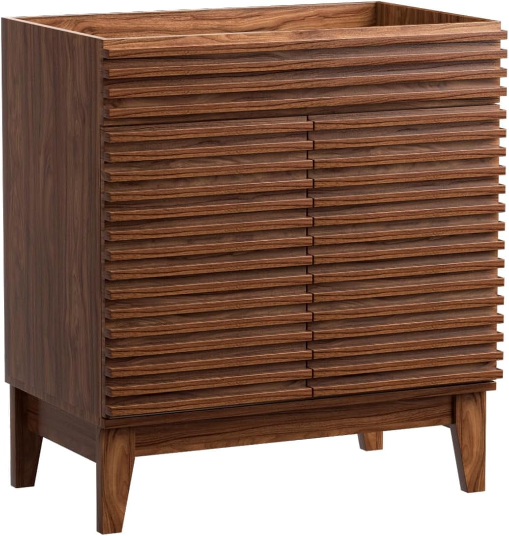 TIANTAI 30" Bathroom Vanity, Mid-Century Freestanding Bathroom Cabinet ...