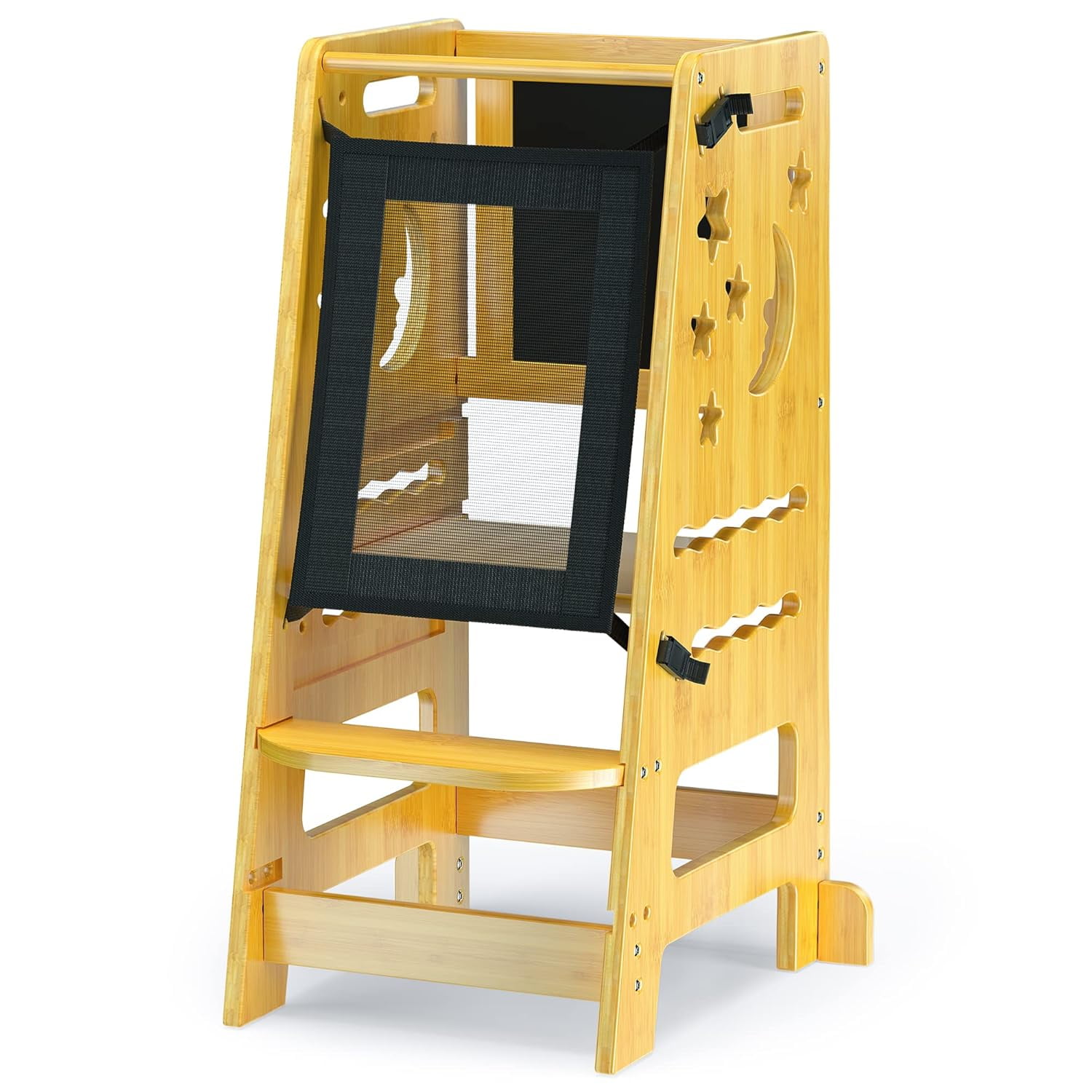TIANTAI Kids Kitchen Step Stool with Keeper Bamboo Toddler Child ...