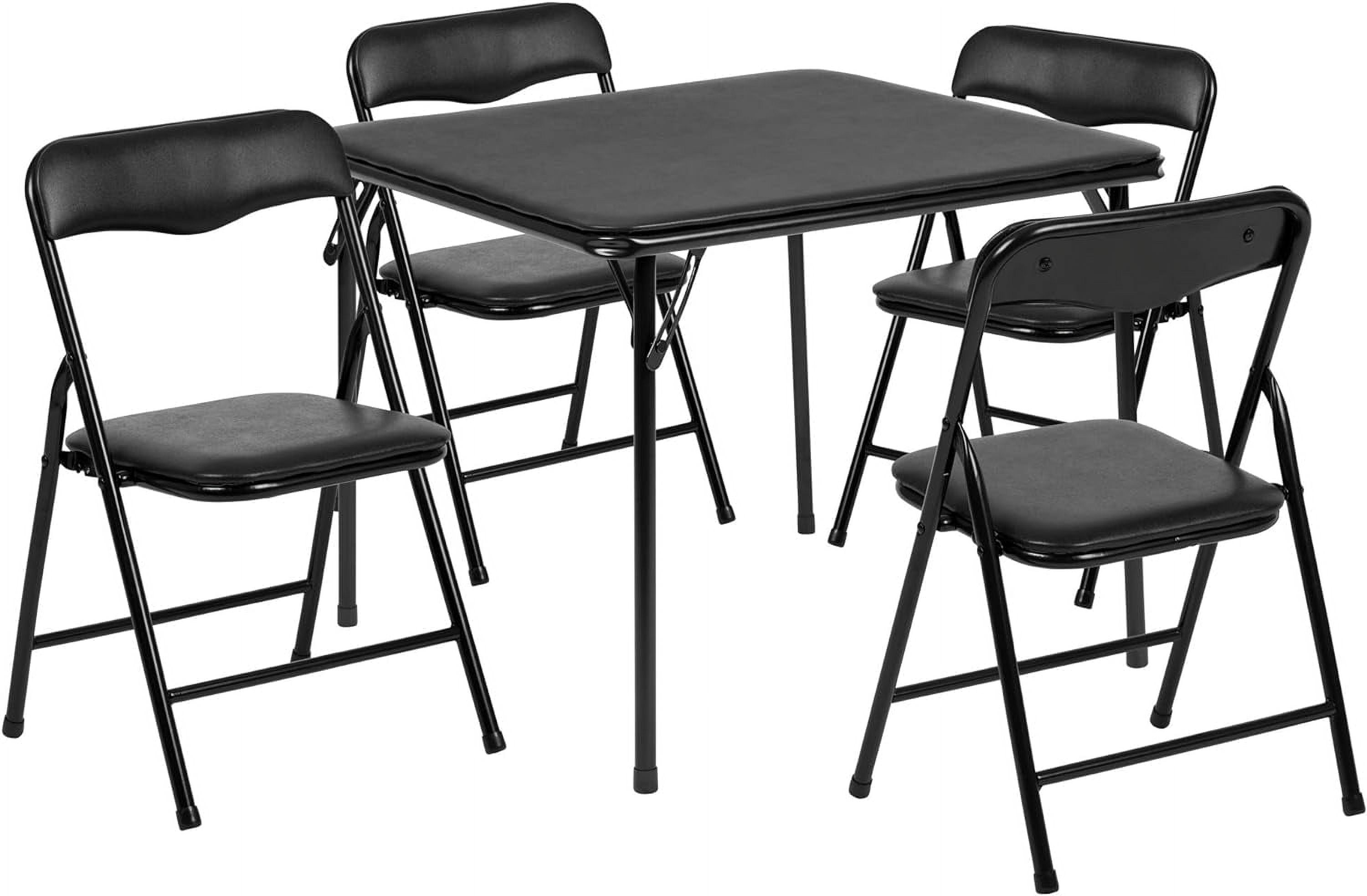 TIANTAI Mindy Kids 5-Piece Folding Table and Chairs Set for Daycare and ...