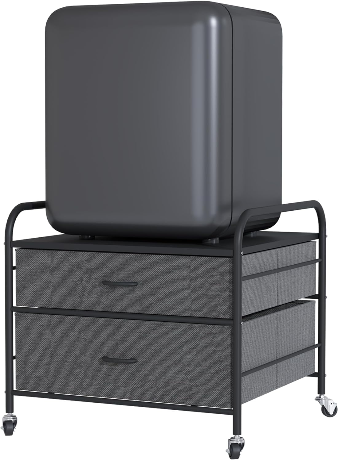 TIANTAI Mini Fridge Stand, 120LBS Mini Fridge Table, 2 Drawer Fridge ...