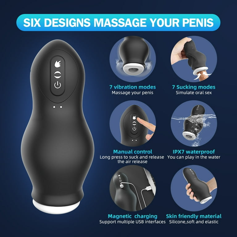 TIANYI Male Masturbators Men Sex Toy Glans Trainer Prevent Premature Ejaculation, Black