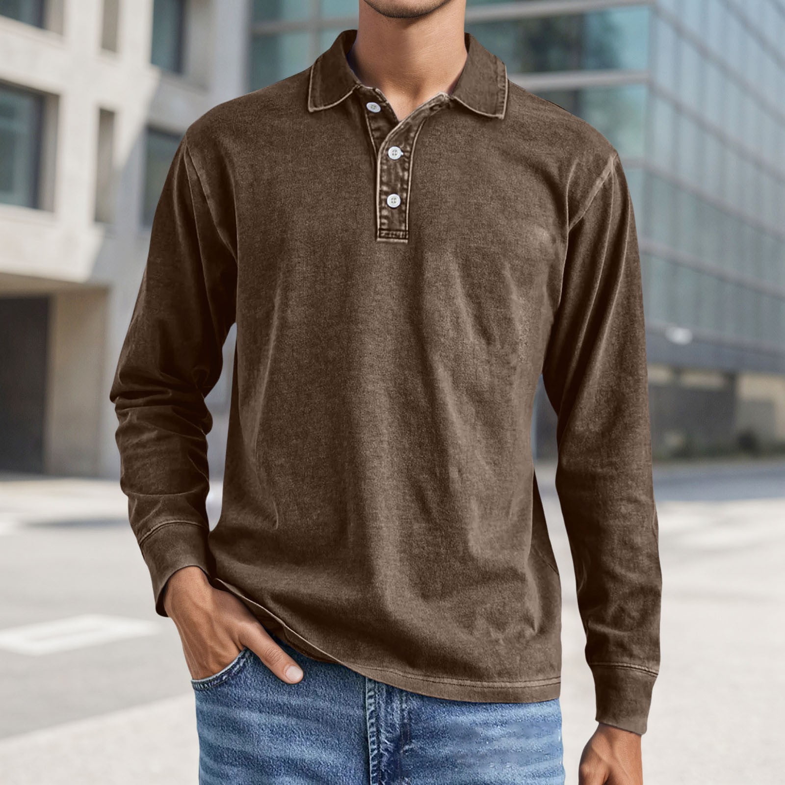 TIANZEN Distressed Long Sleeve Shirts For Stylish Casual Formal Shirt ...