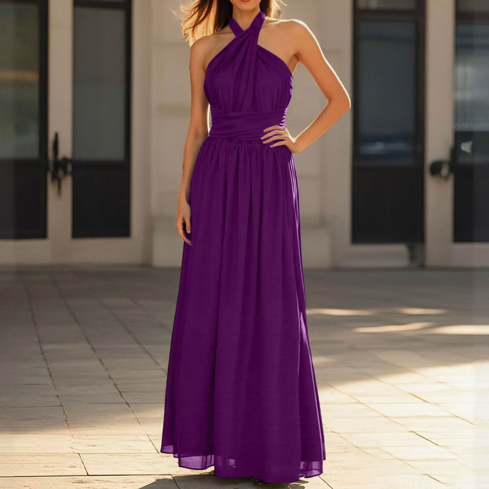 TIANZEN Dress With Bandeau Bridesmaid Dress Way Dress Long Plus Size ...