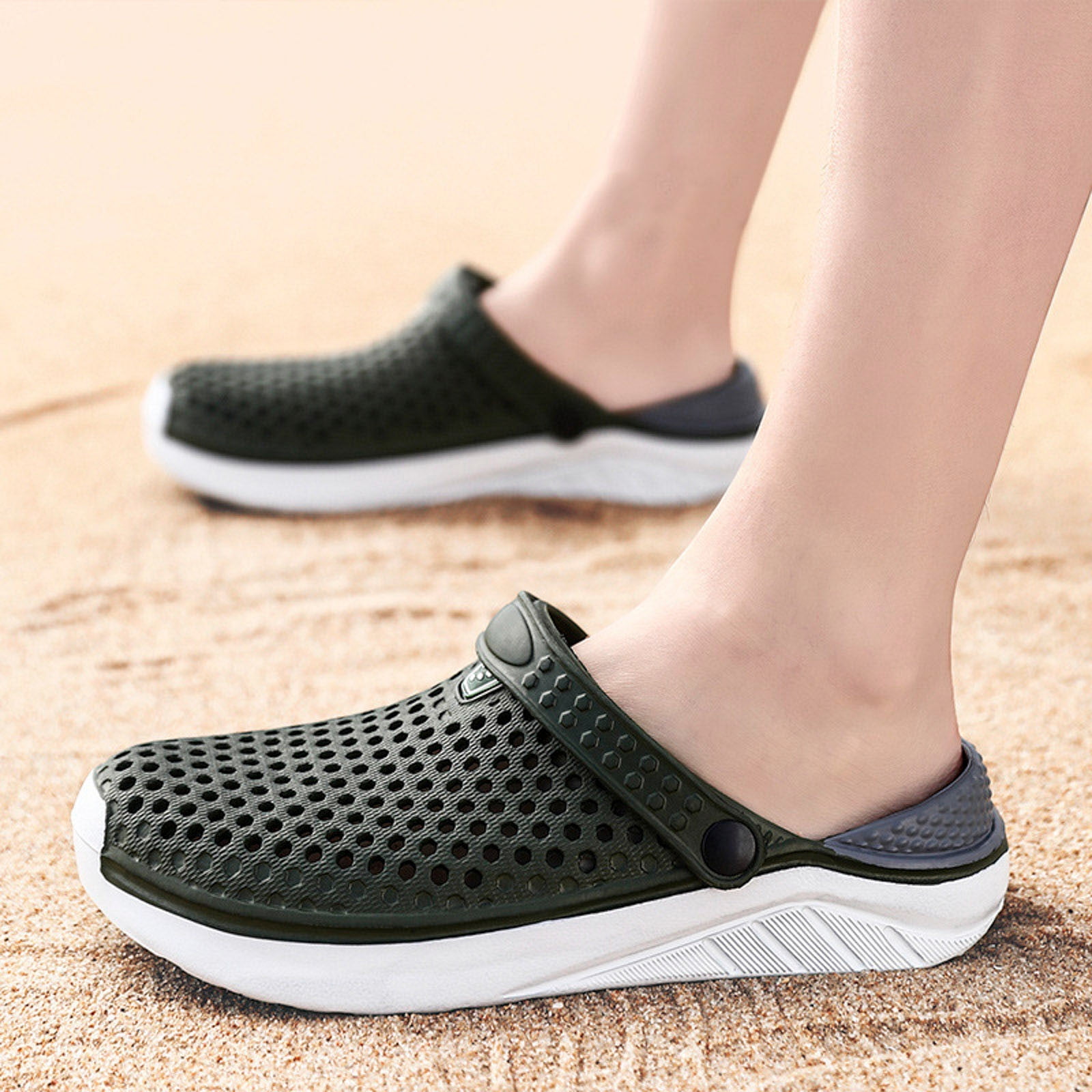 TIANZEN Flops Hollow Casual Couple Beach Unisex Out Sandal Flip Men ...