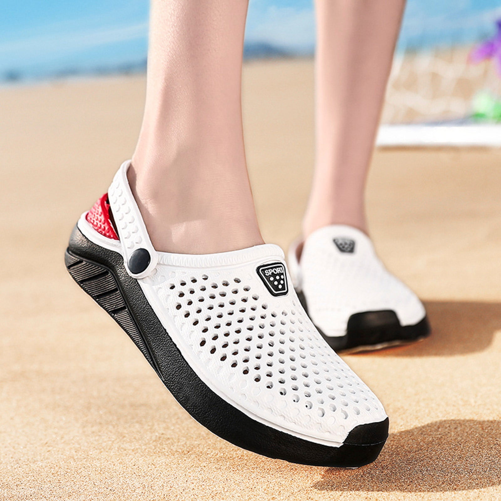 TIANZEN Flops Hollow Casual Couple Beach Unisex Out Sandal Flip Men ...