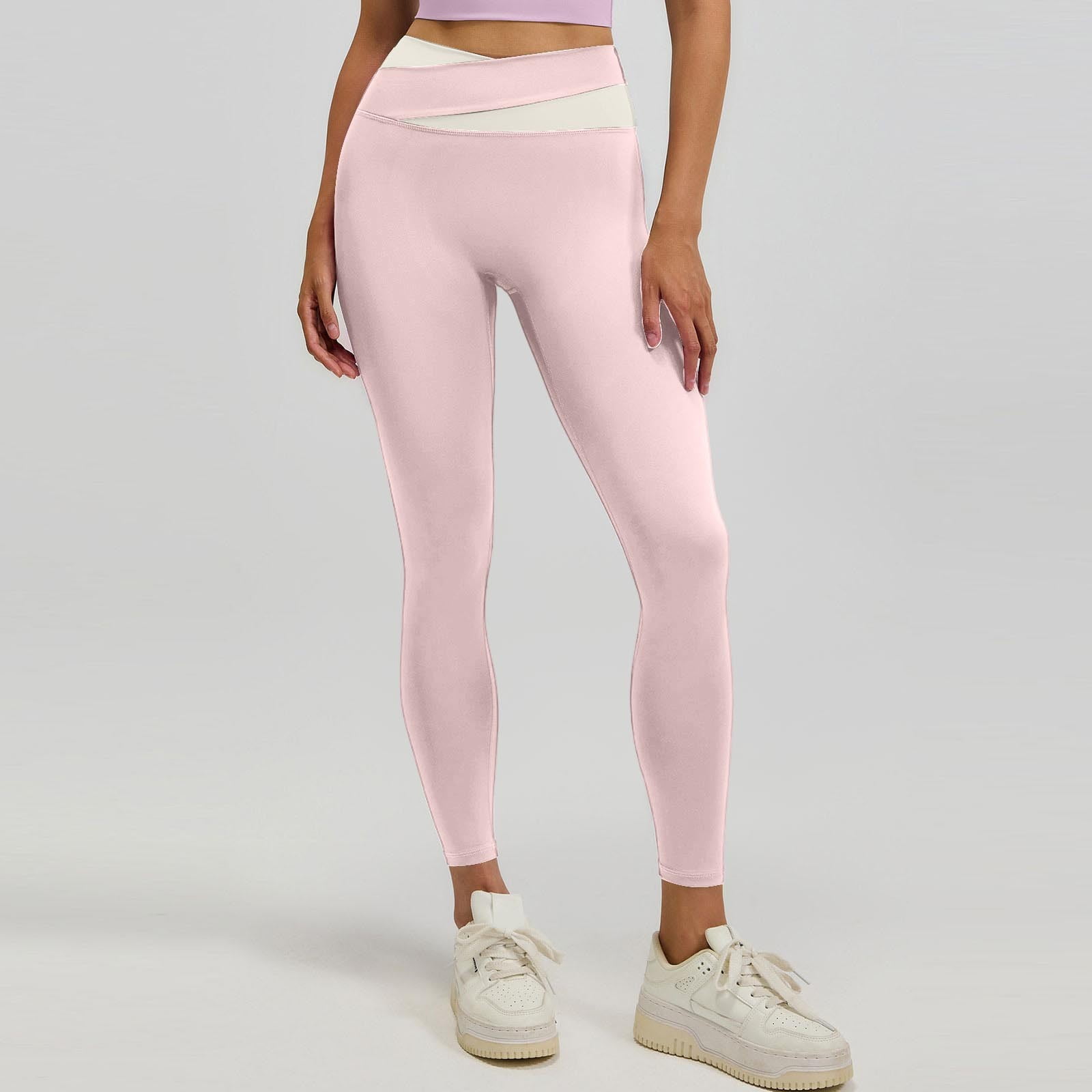 TIANZEN High Wlex Split Panel High Waist Yoga Leggings For Workout And ...