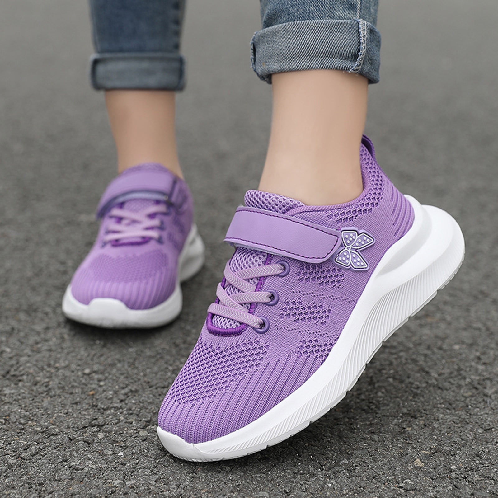 TIANZEN Kids Girl Comfortable Fashion Sneakers For Outdoor School ...