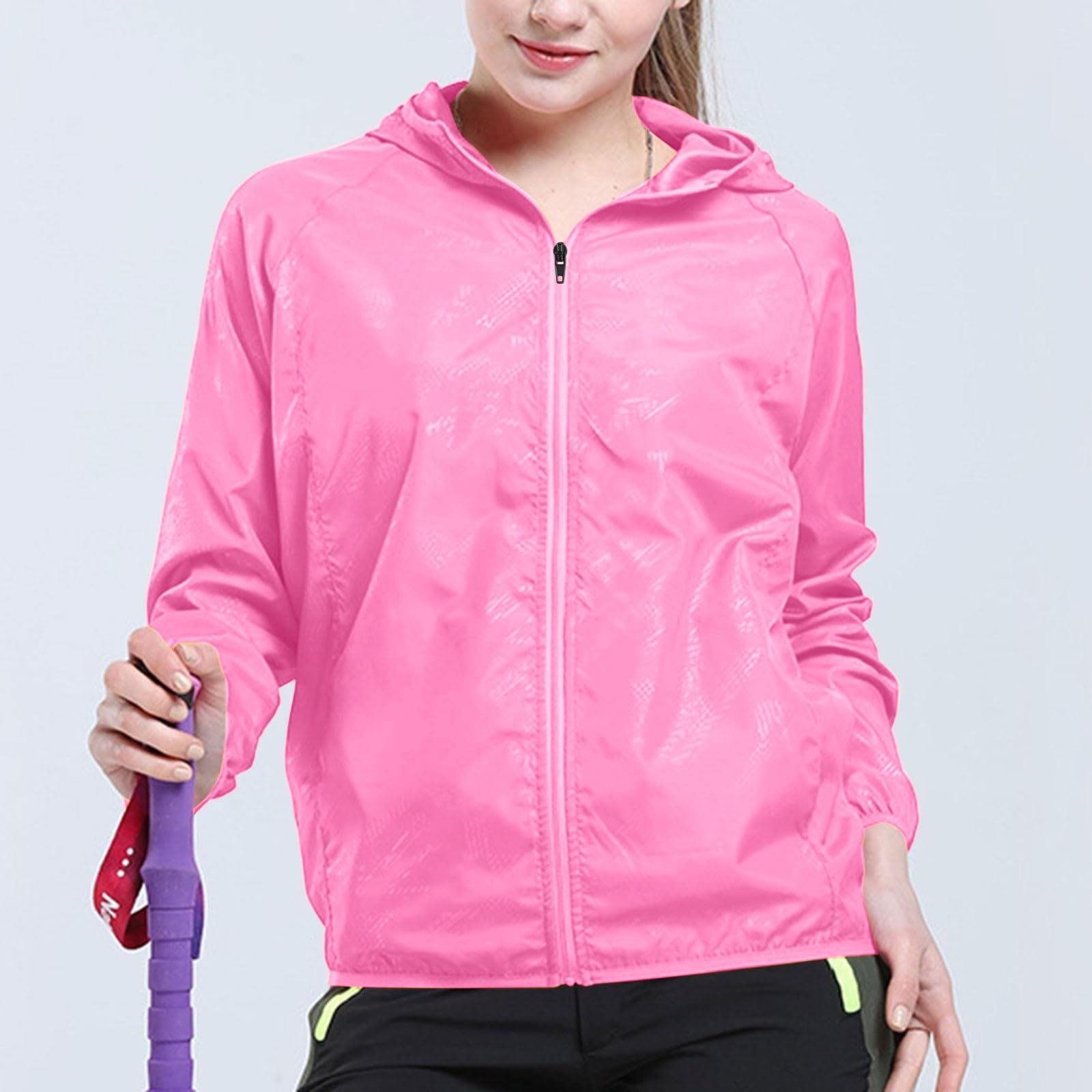 TIANZEN Lightweight Rain Jacket Women's Raincoat Transition Jacket ...