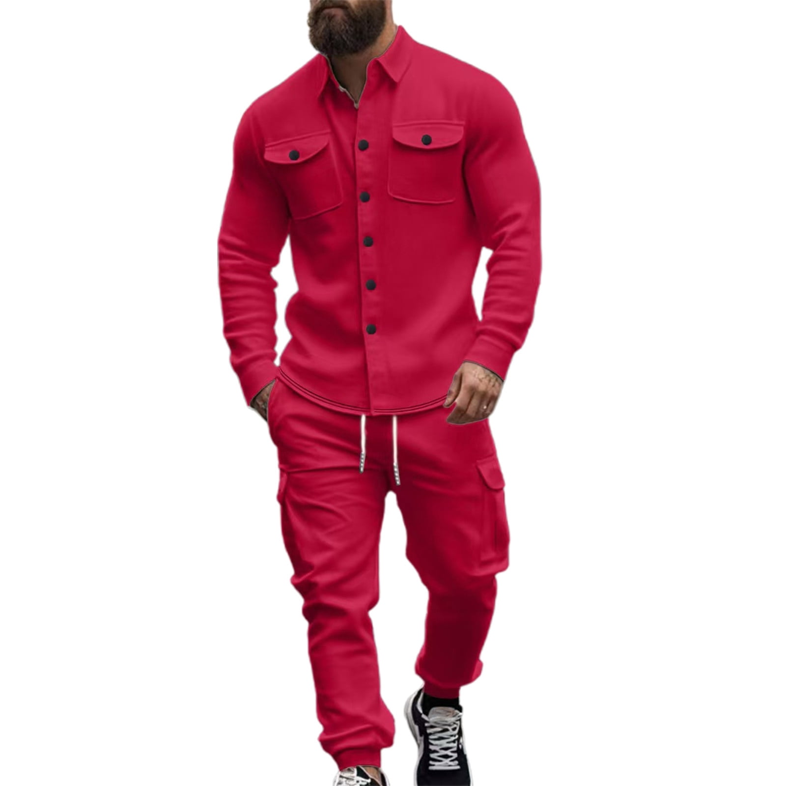TIANZEN Lined Workwear Jacket With Long Sleeve Shirt And Utility Pants ...