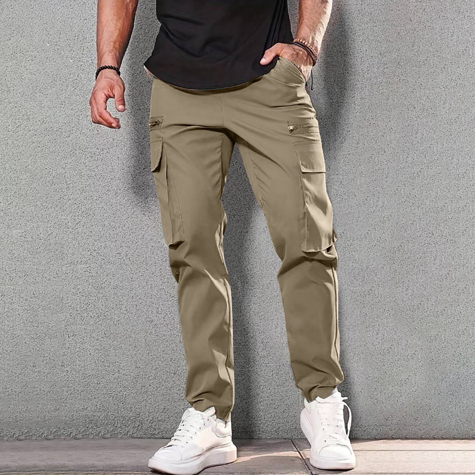 TIANZEN Men's Cargo Pants Relaxed Fit Sport Pants Jogger Sweatpants ...