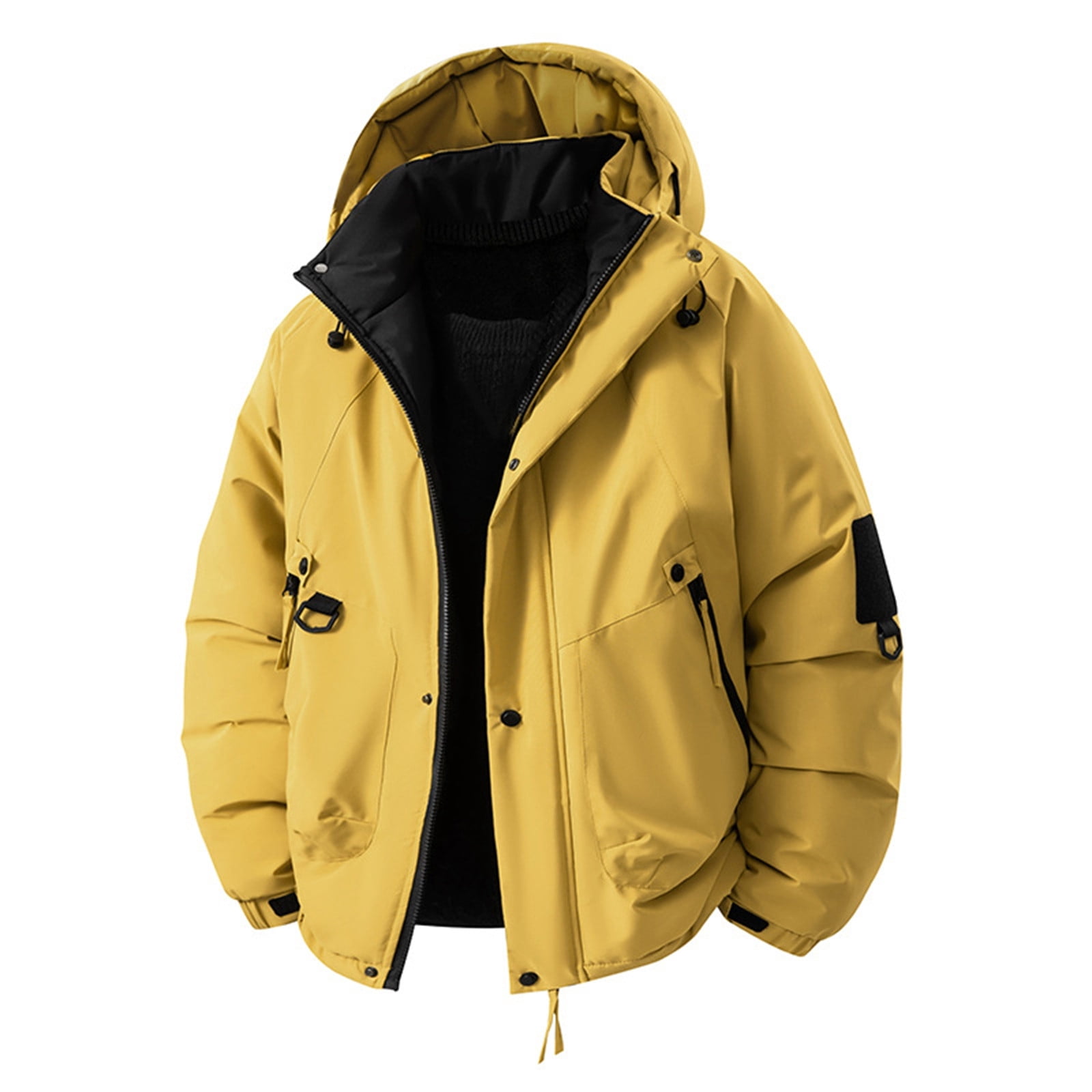 TIANZEN Men's Winter Heavy Duty Work Jacket Warm Insulated Coat Outdoor ...