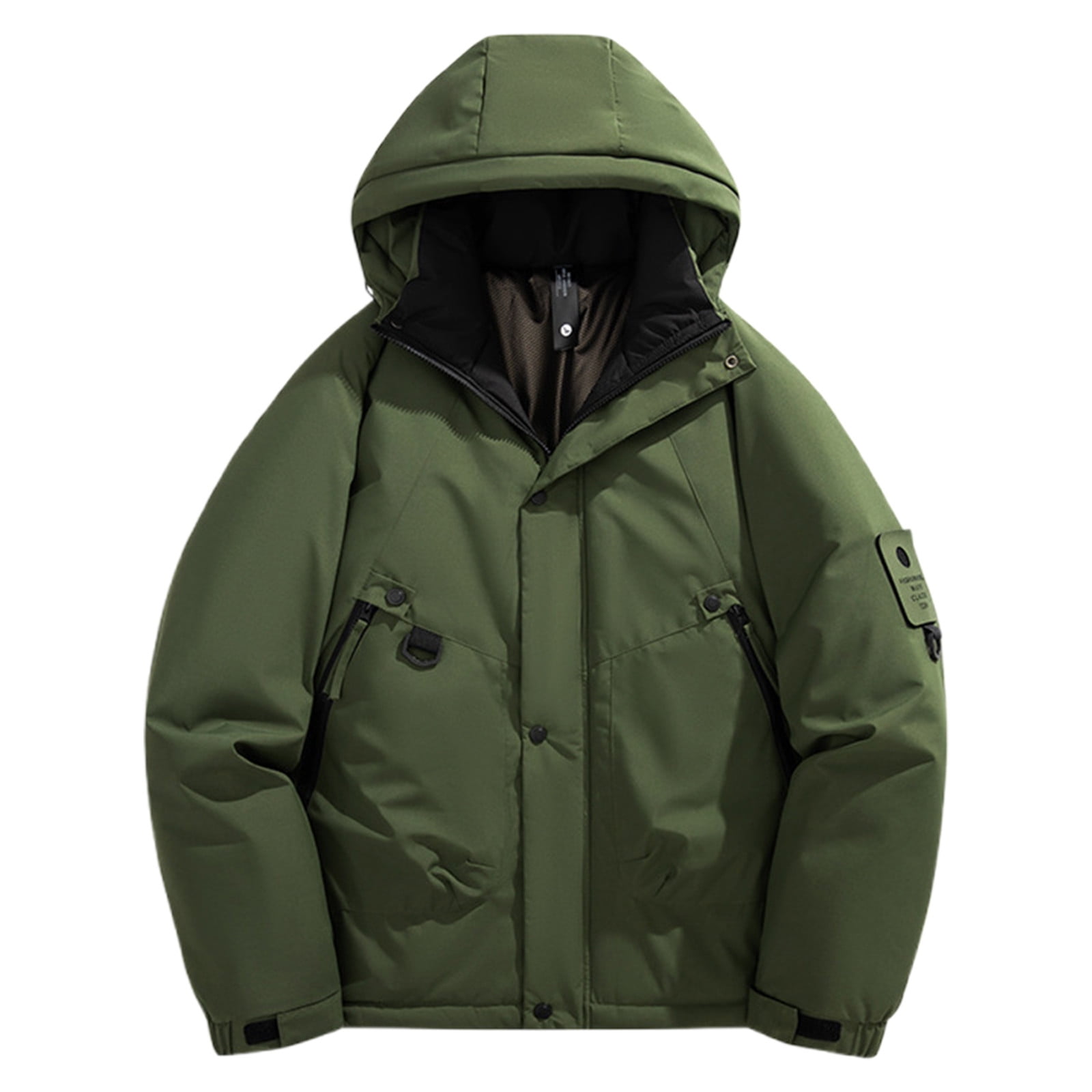 TIANZEN Men's Winter Heavy Duty Work Jacket Warm Insulated Coat Outdoor ...