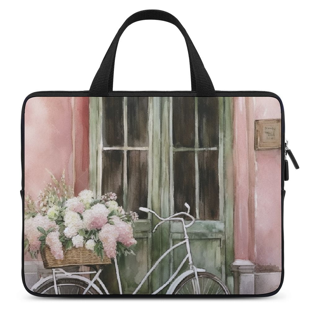 TIAOTIAOHOU Flowers Building Laptop Handle Bag Diving Fabric Soft ...