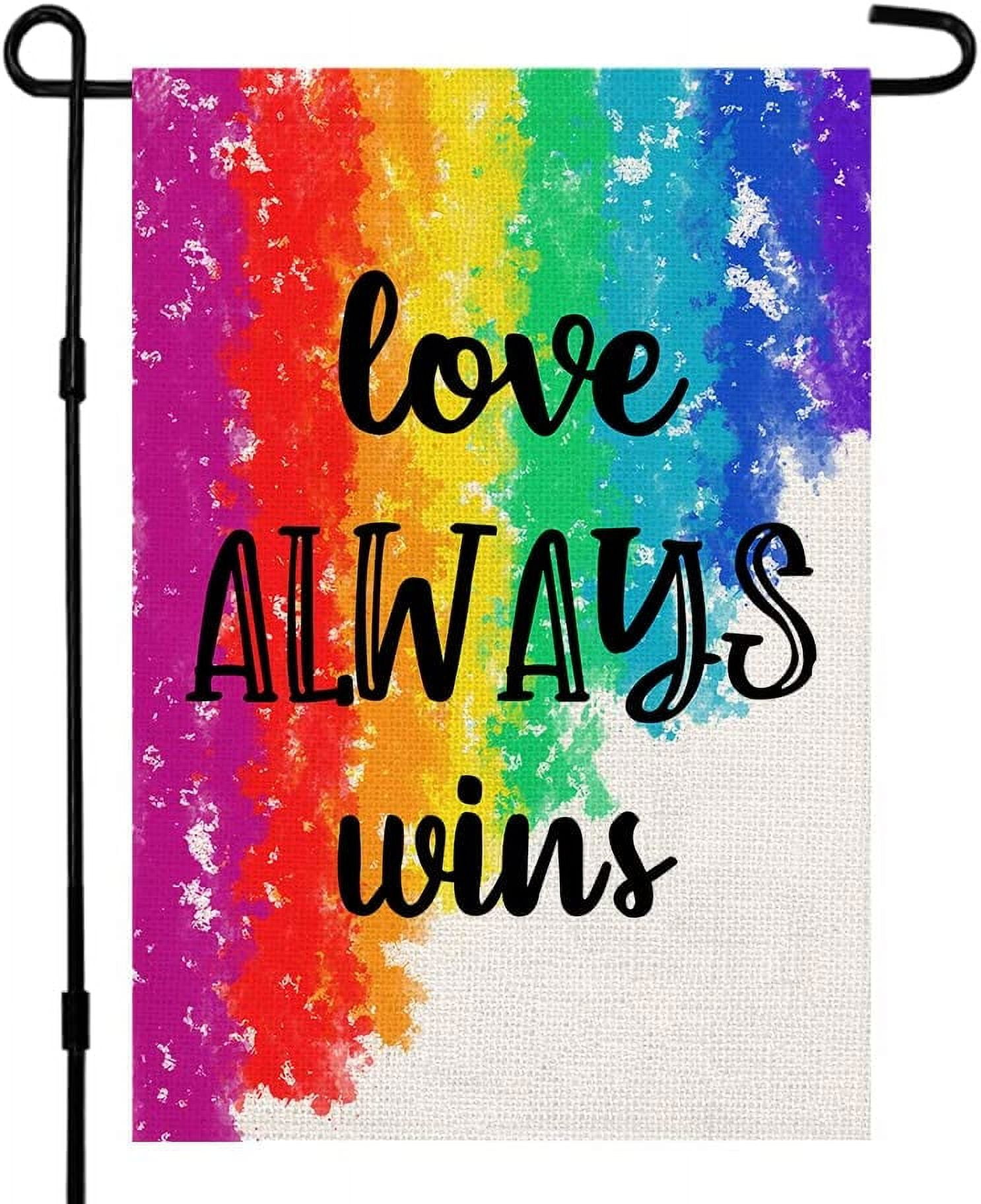 TIAOTIAOHOU Pride Garden Flag Outdoor Burlap 12x18 Inch Double Sided ...
