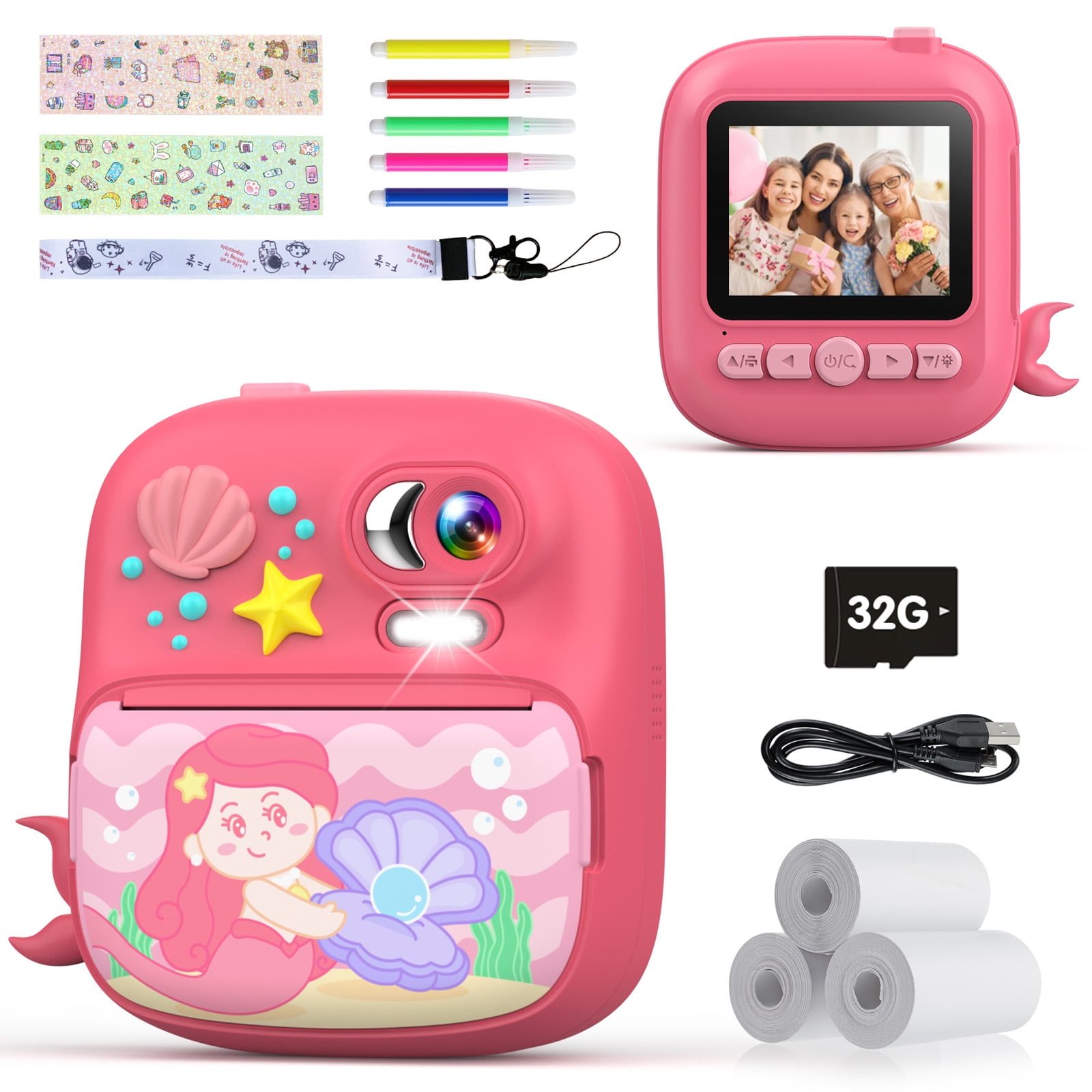 TIATUA Kids' Digital Camera Printer for Children, Perfect Little ...