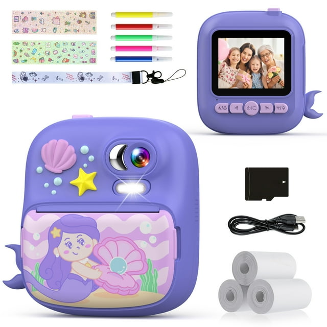 TIATUA Kids Printable Picture Camera, Child Print Digital Cameras ...