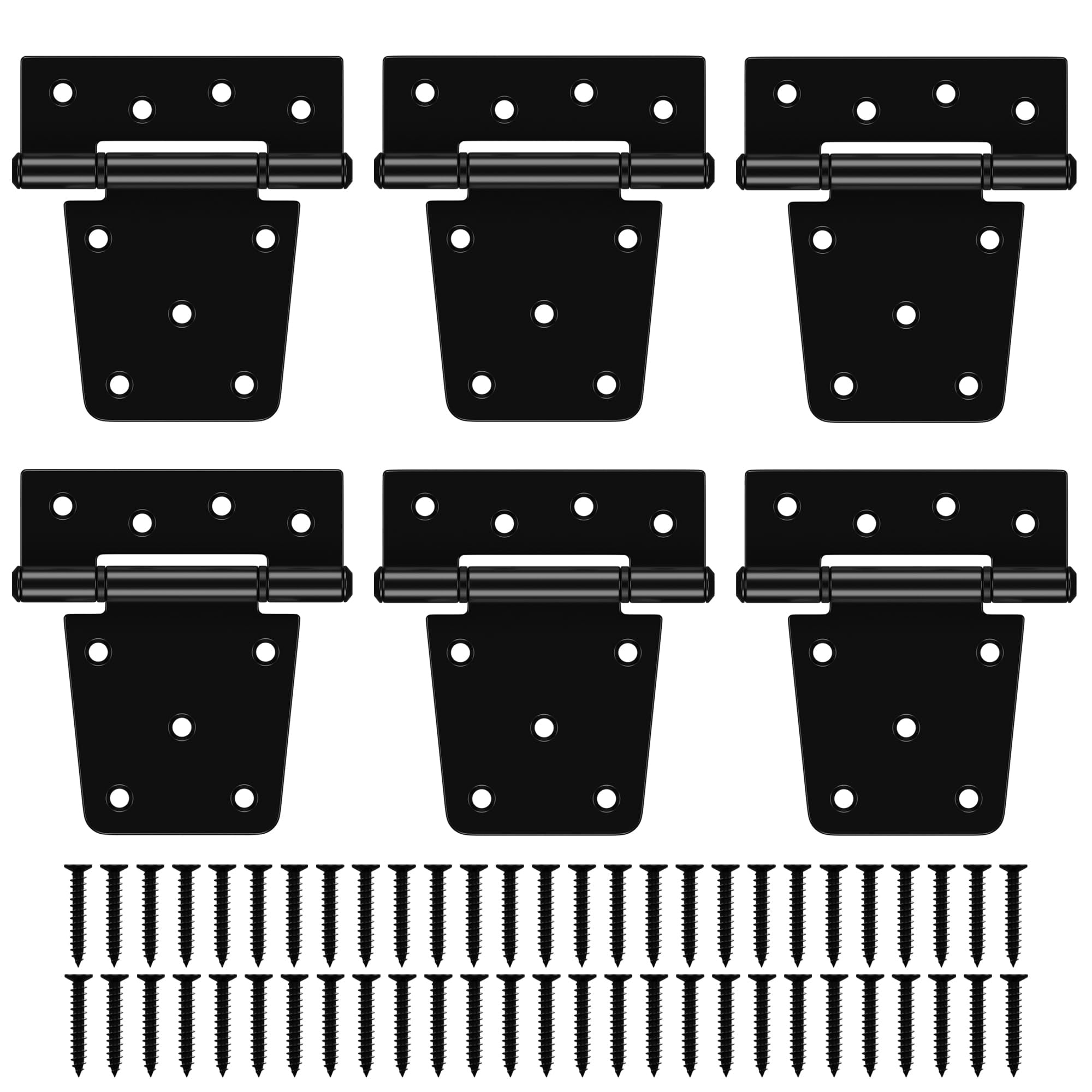 TIBEGOLD 3-1/2 Inch Heavy Duty Gate Hinges, Black Iron Barn Door Hinges ...