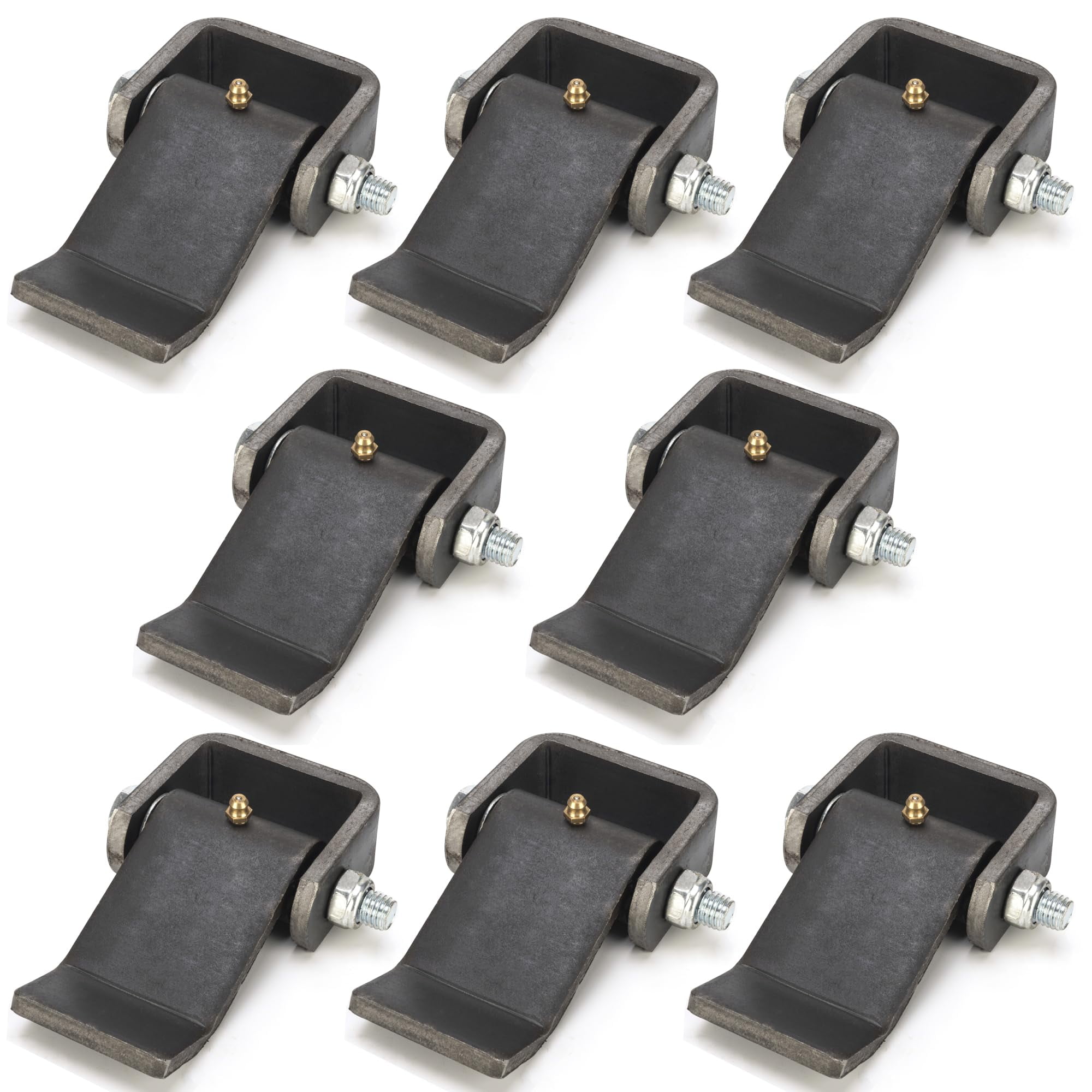 TIBEGOLD Weld on Hinges, Heavy Duty Dump Gate Hinges, Greaseable Strap ...
