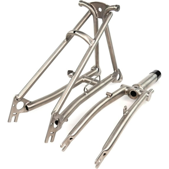 TIBROMTACK Titanium Fork and Rear Triangle for Brompton Bicycle 16 ...