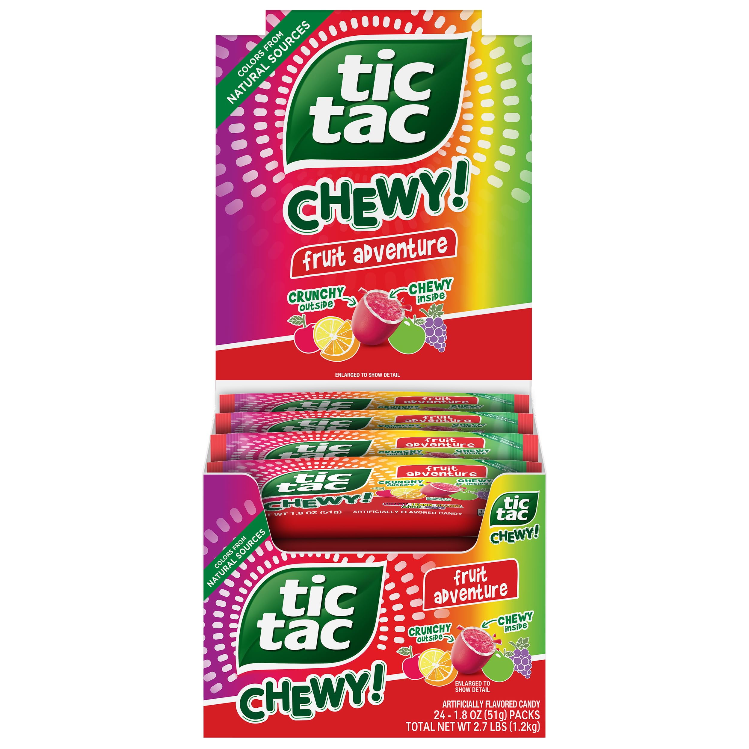 TIC TAC CHEWY! Fruit AKF18 Adventure Candy, Bulk 24 Pack, Fruit Candy ...