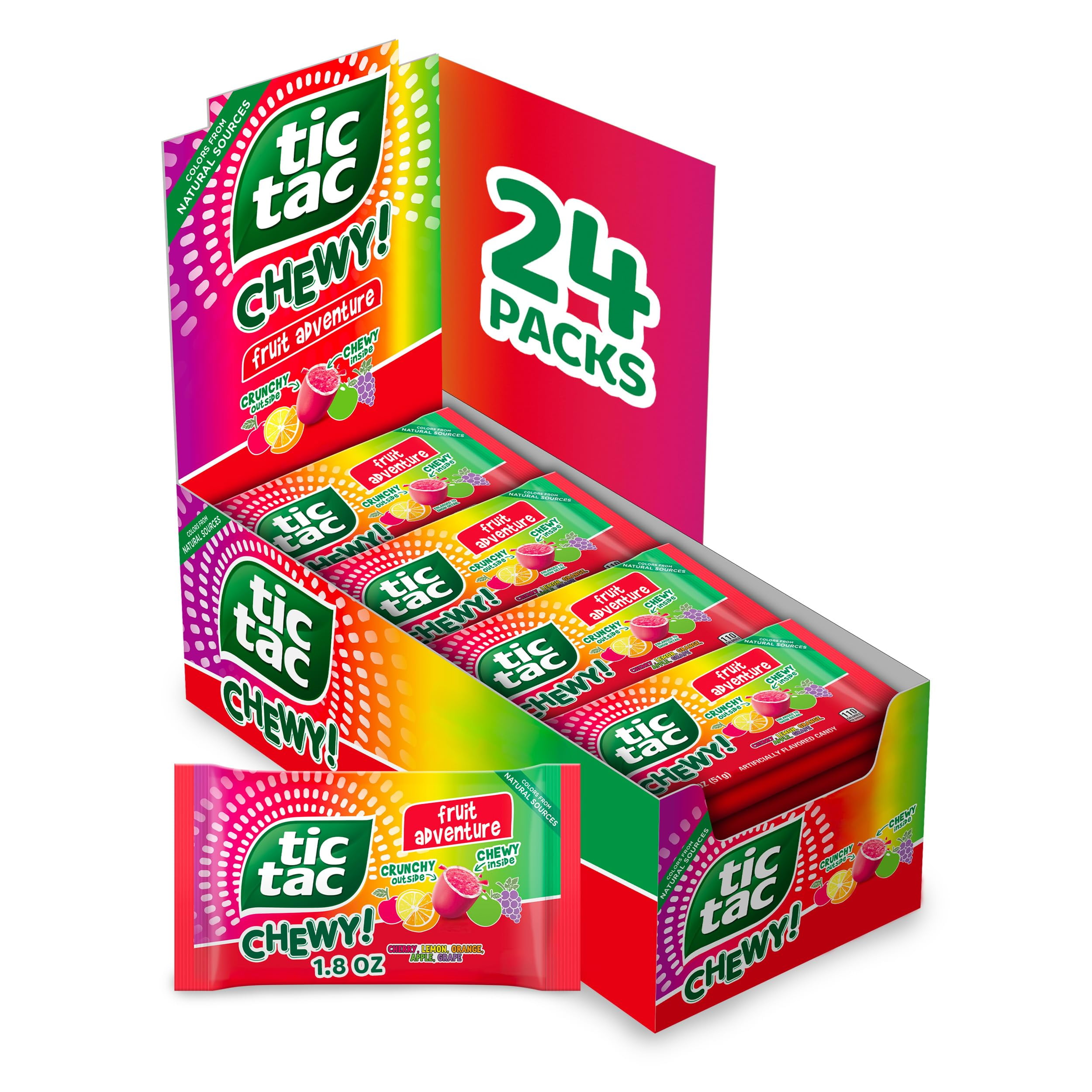 TIC TAC CHEWY! Fruit Adventure Candy, Bulk 24 Pack, Fruit Candy, 1.8 oz ...
