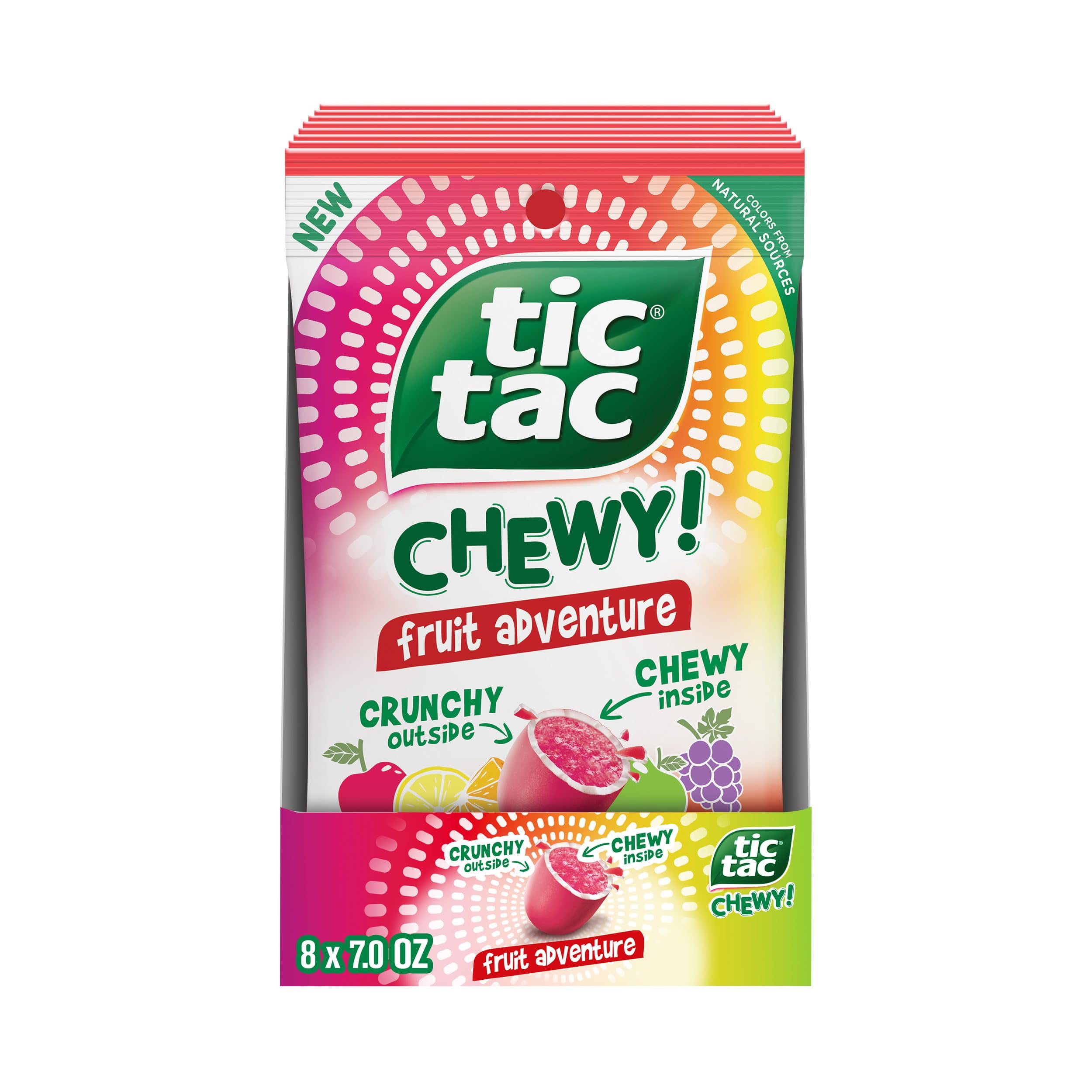 TIC TAC CHEWY! Fruit Adventure Candy, Bulk 8 Pack, Fruit Candy, 7 oz ...