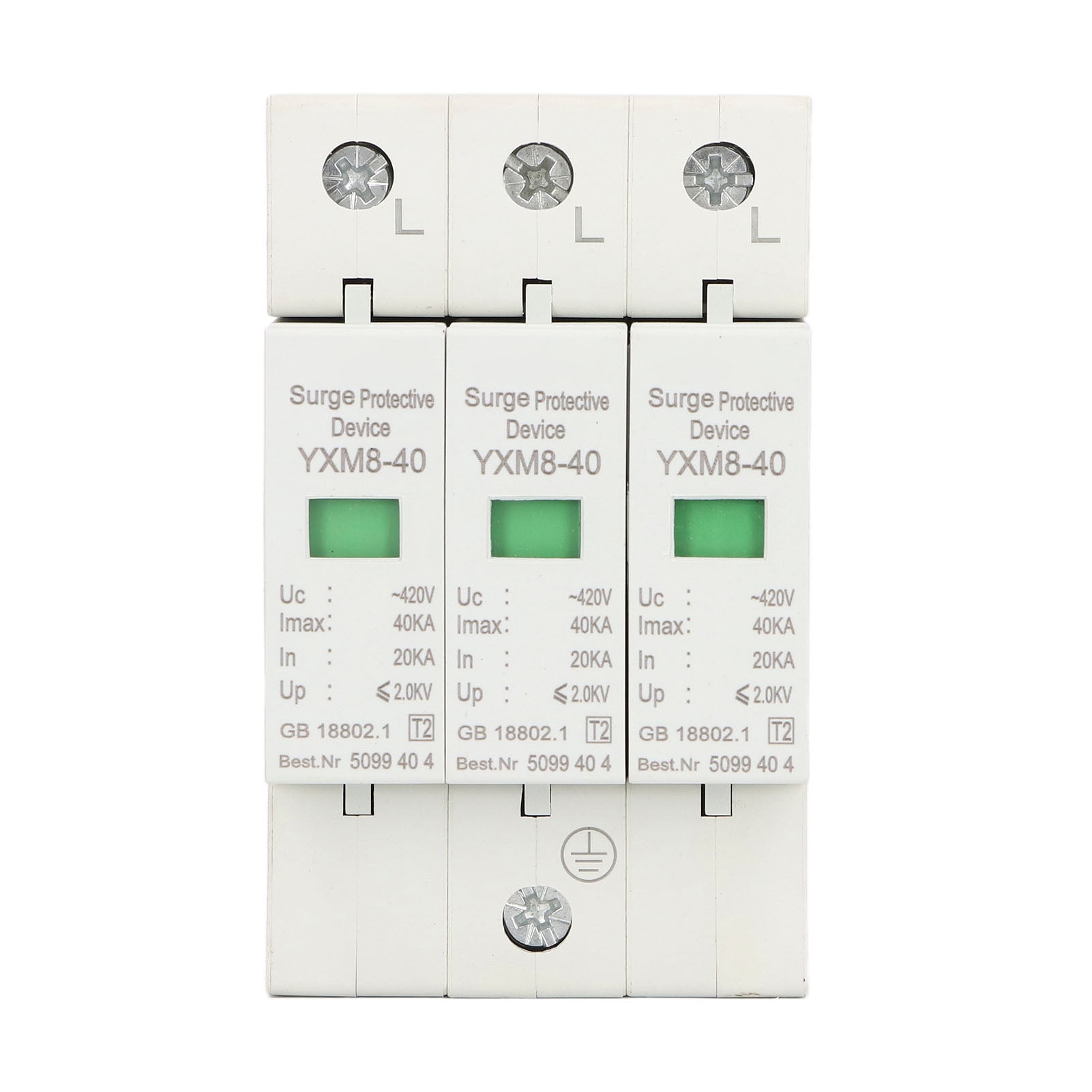 TICFOX 3P Surge Protector Lightning Protection Module 40KA 420V Voltage ...
