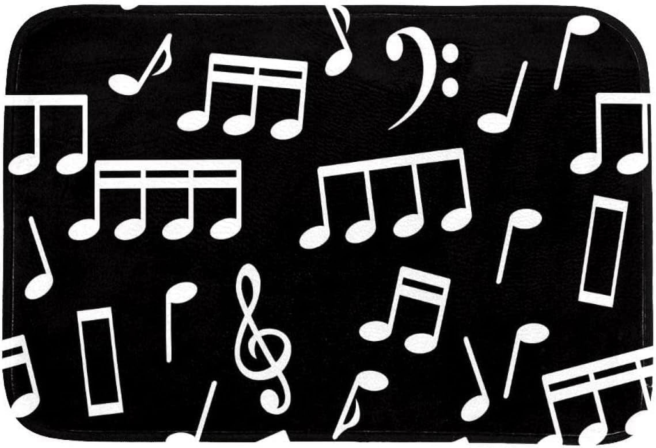 TICKPOT Welcome Mats for Front Door Outdoor Entry Musical Notes Doormat ...