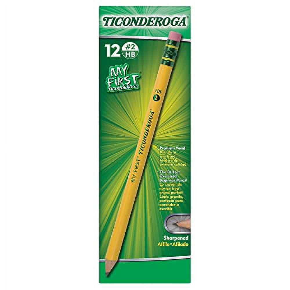 TICONDEROGA My First Pencils, Wood-Cased Soft, Pre-Sharpened, 12 Count ...