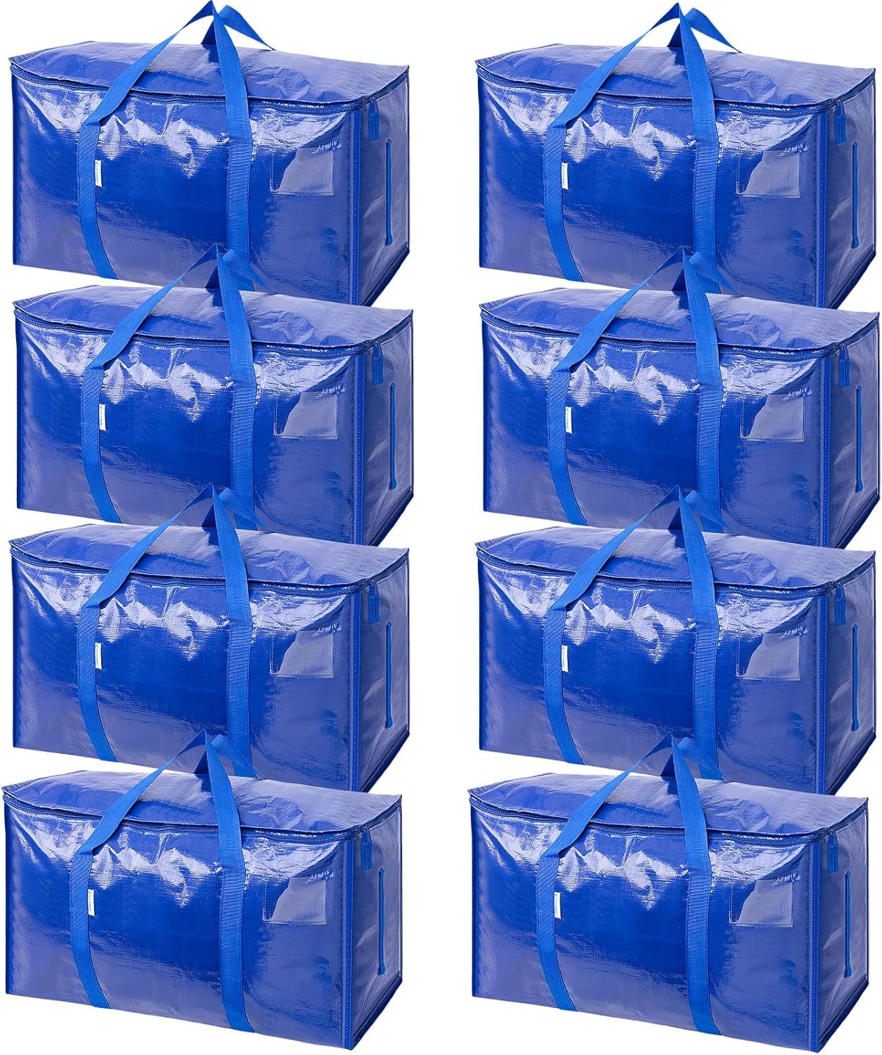 TICONN 8 Pack Extra Large Moving Bags with Zippers & Carrying Handles ...
