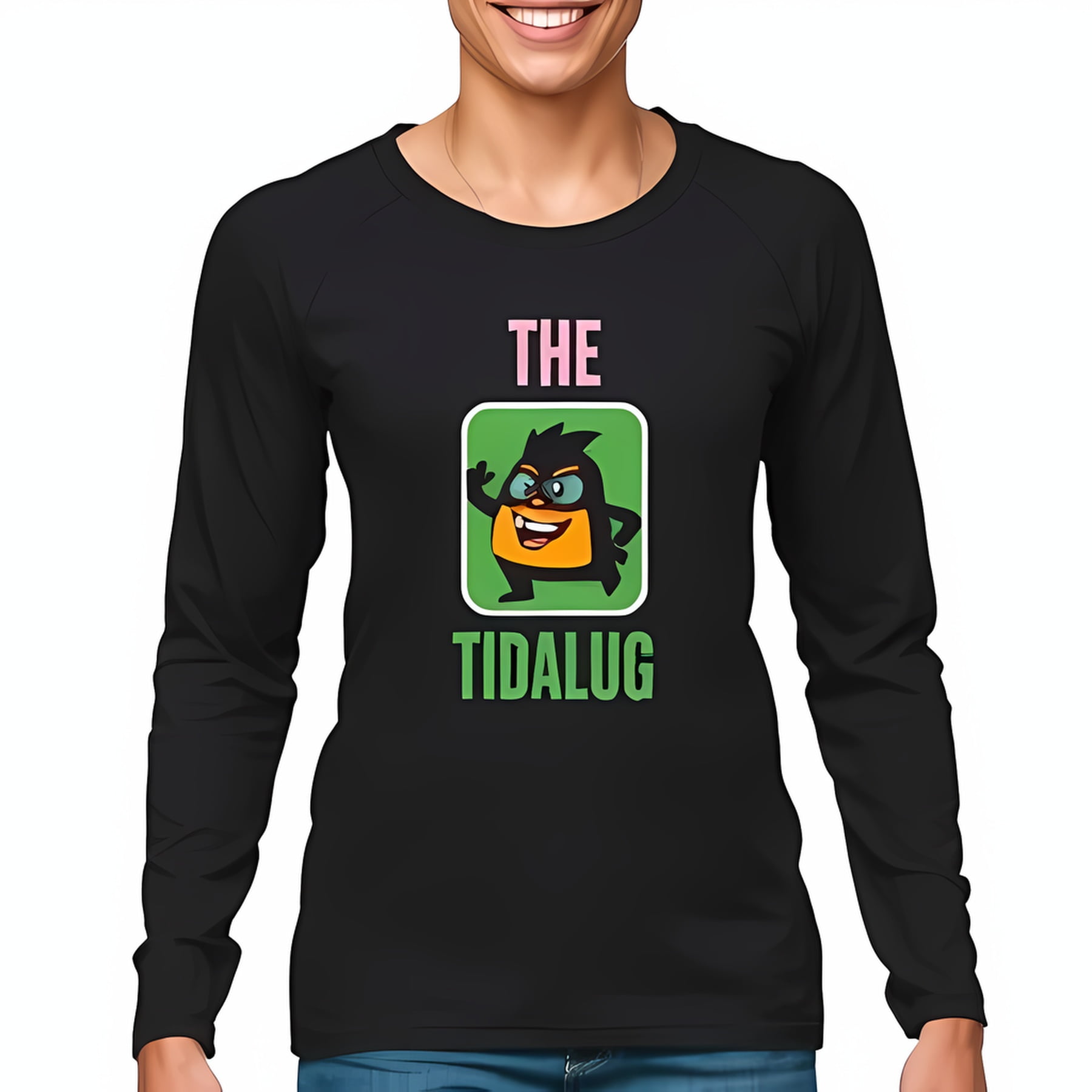 TIDALUG Long Sleeve T-Shirt Cartoon Character Design with Spiky ...