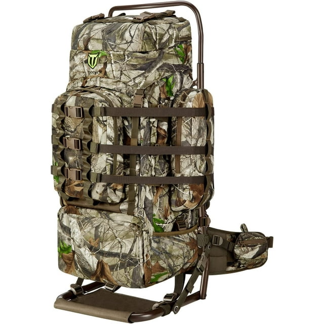 TIDEWE Hunting Backpack 5500cu with Frame and Rain Cover for Bow/Rifle ...