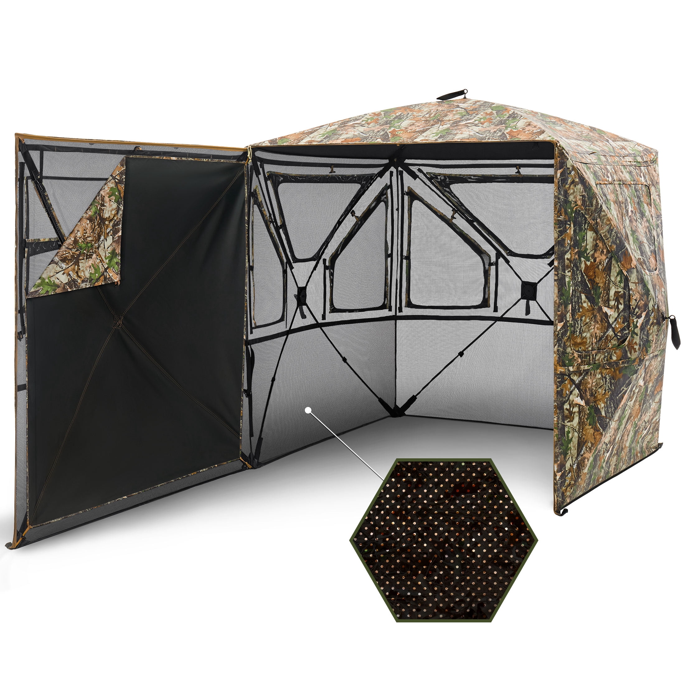 TIDEWE See-Through 360°Hunting Blind with Silent Swing Door and ...