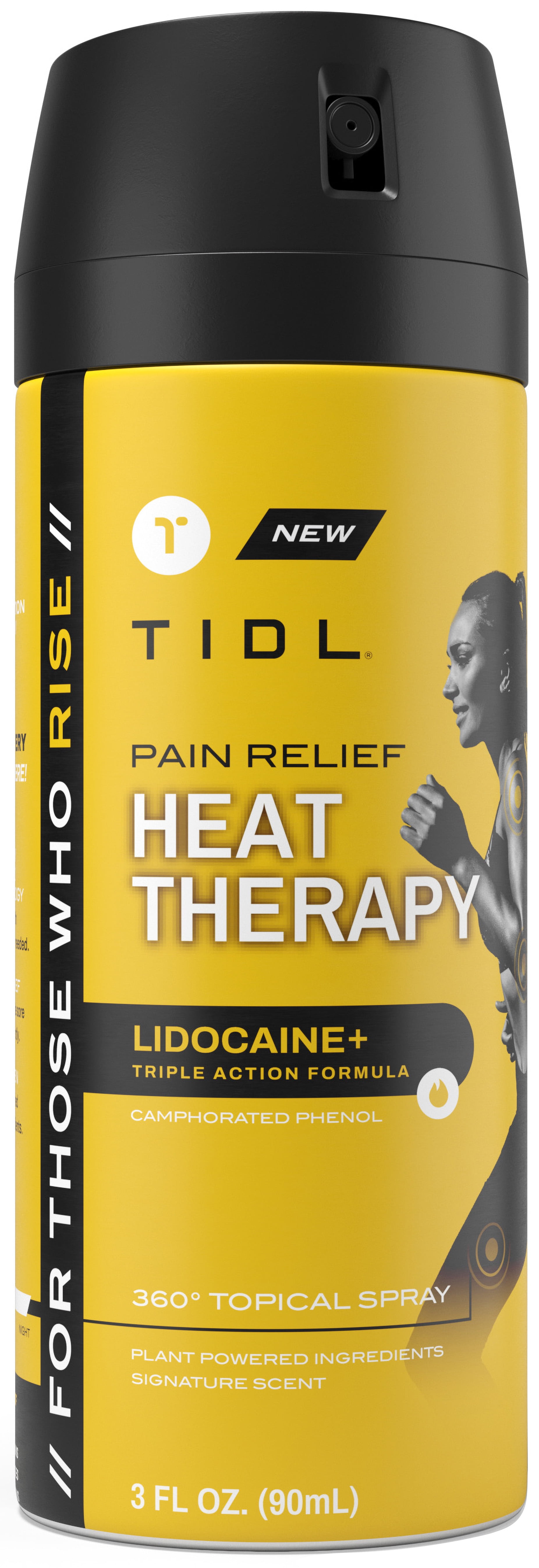 TIDL Heat Therapy Camphor Lidocaine Pain Relief Spray for Body Aches ...
